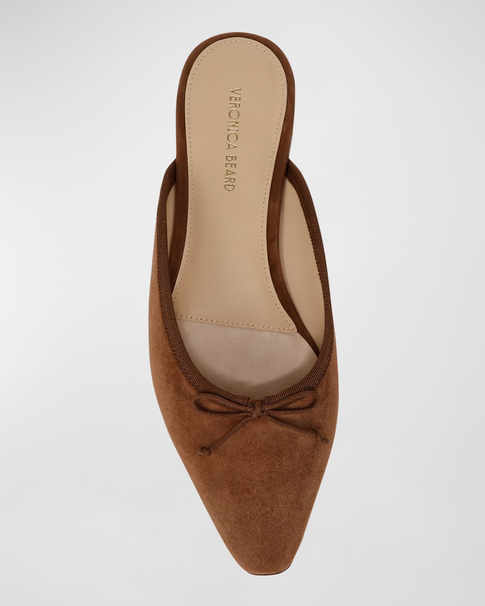 Veronica Beard Catherine Suede Bow Ballerina Mules | Neiman Marcus