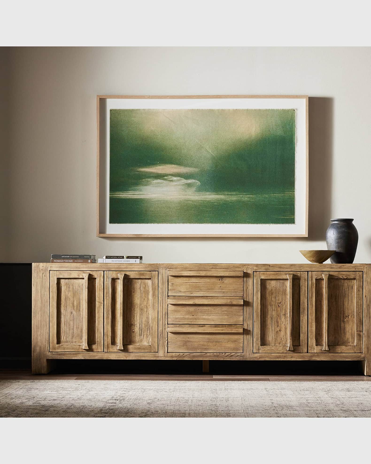 Four Hands "Skyline Film Rowing Docks at Altas 1" Framed Giclee by Toni ...