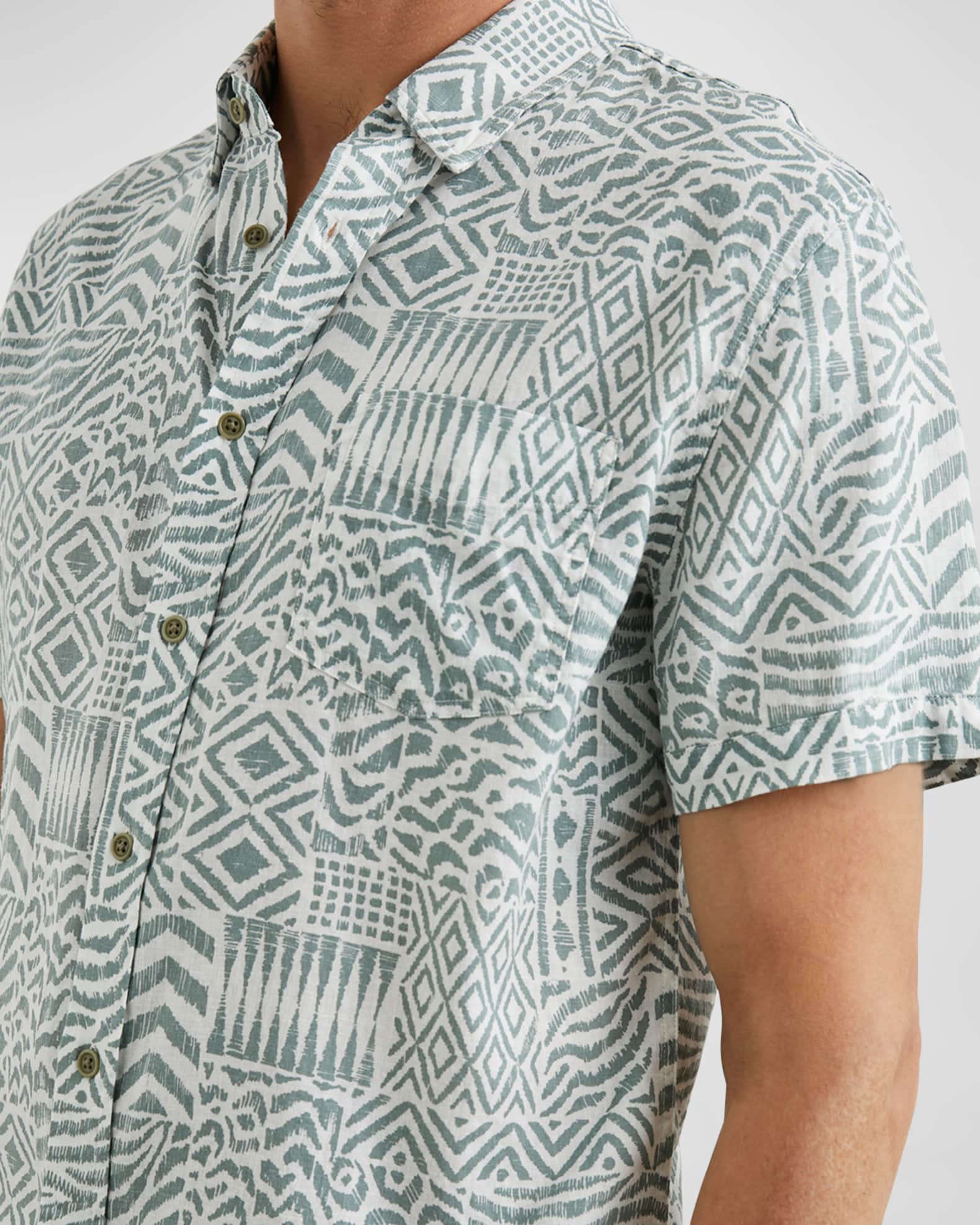 Rails Men's Carson Block-Print Short-Sleeve Shirt | Neiman Marcus