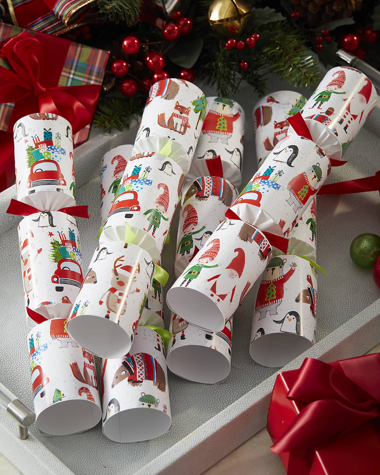 Robin Reed Racing Elf Christmas Crackers, Set of 6 | Neiman Marcus