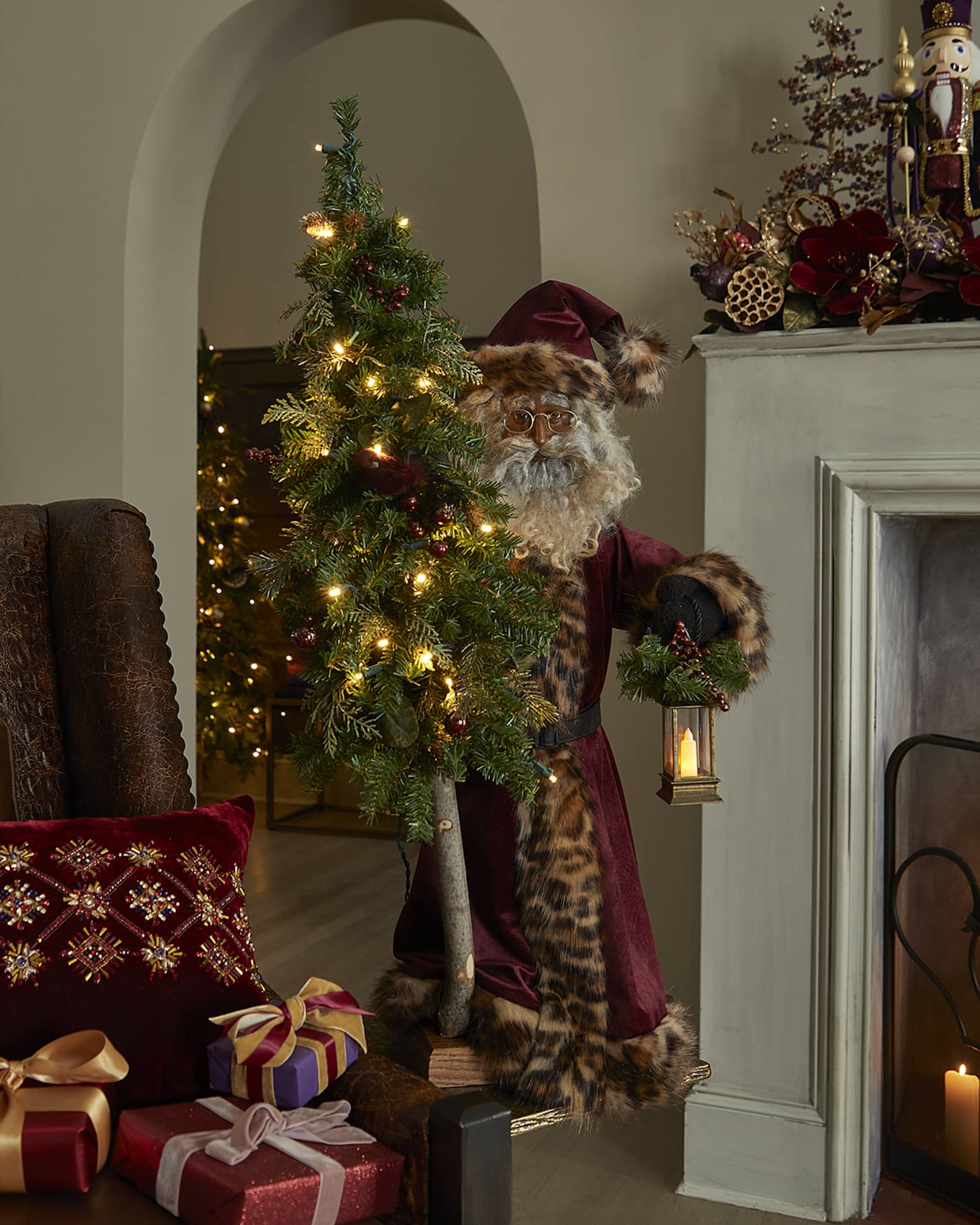 Ditz Designs By The Hen House Realms of Glory Black Santa, 29" | Neiman Marcus