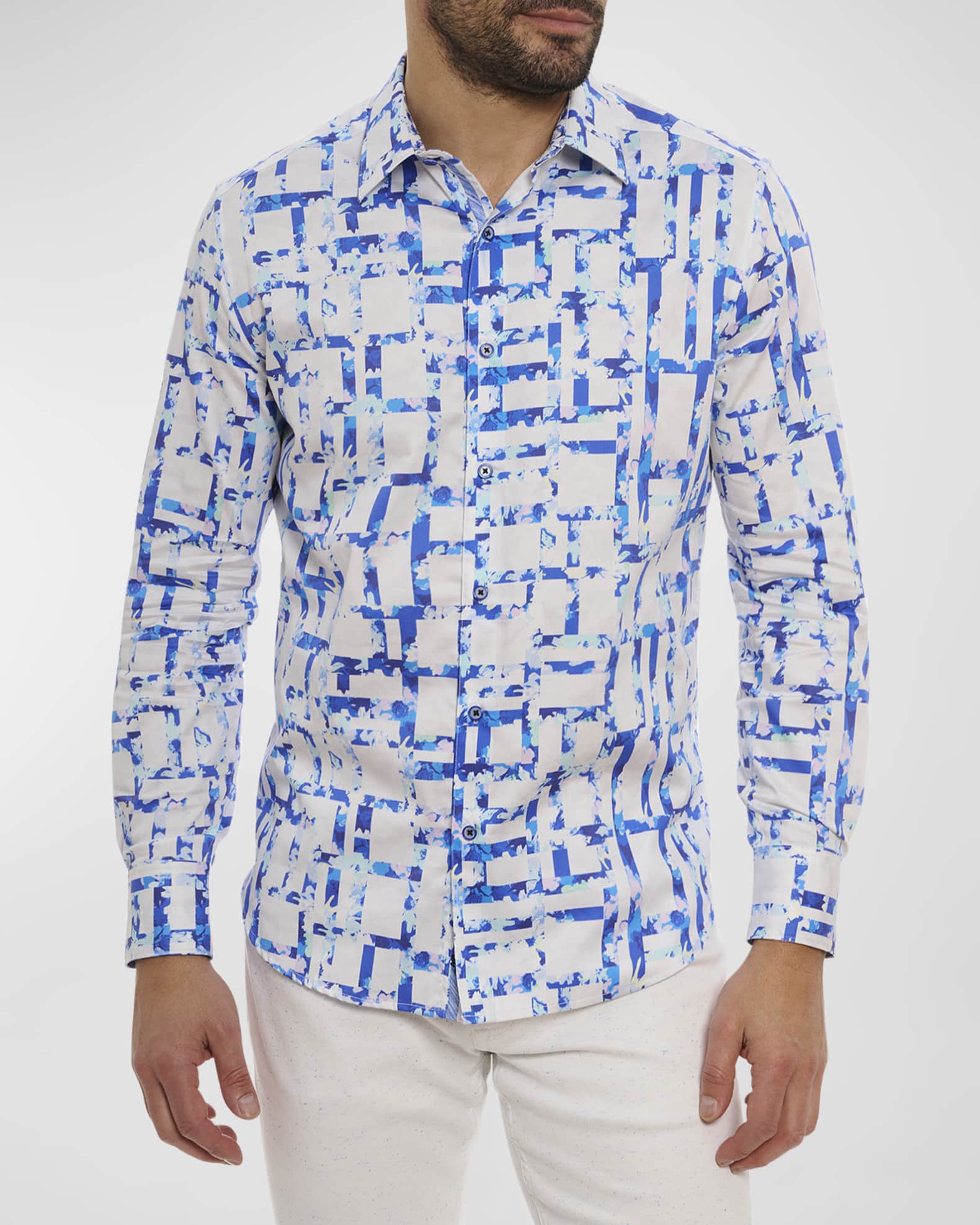 Robert Graham Men's Triton Cotton Sport Shirt | Neiman Marcus