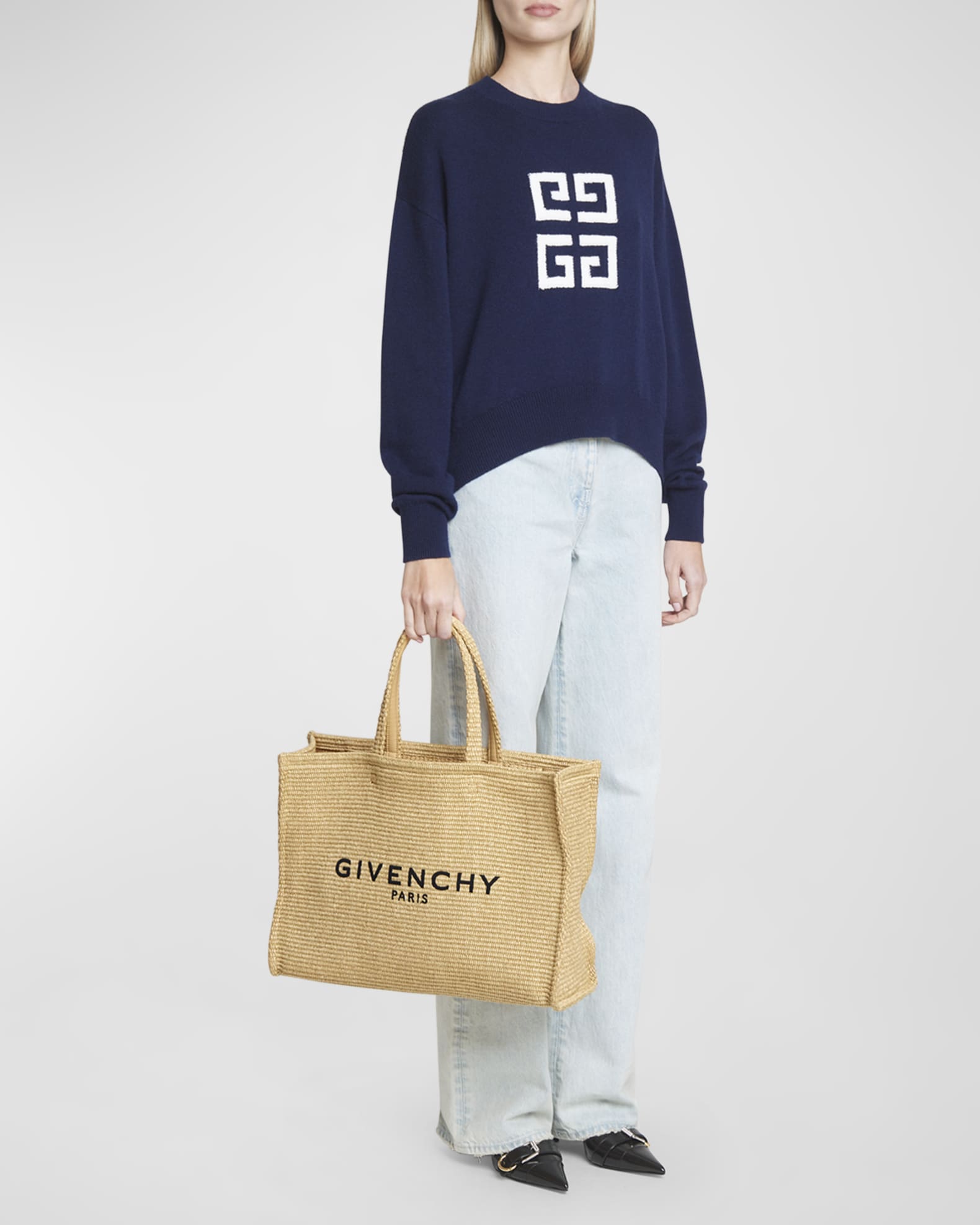 Givenchy Medium G-Tote Bag in Cotton | Neiman Marcus