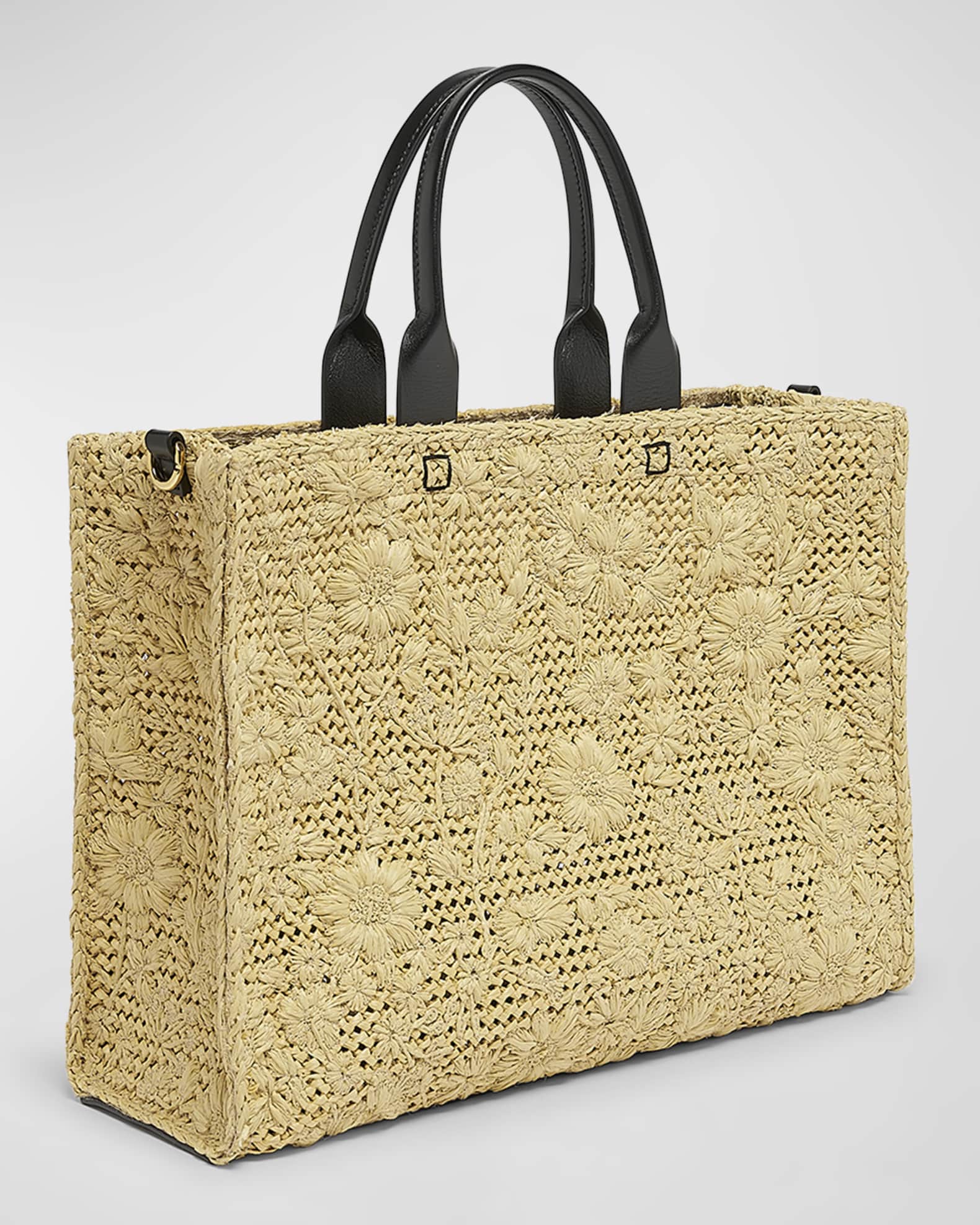 Givenchy G-Tote Medium Shopping Bag with Flower Embroidery | Neiman Marcus