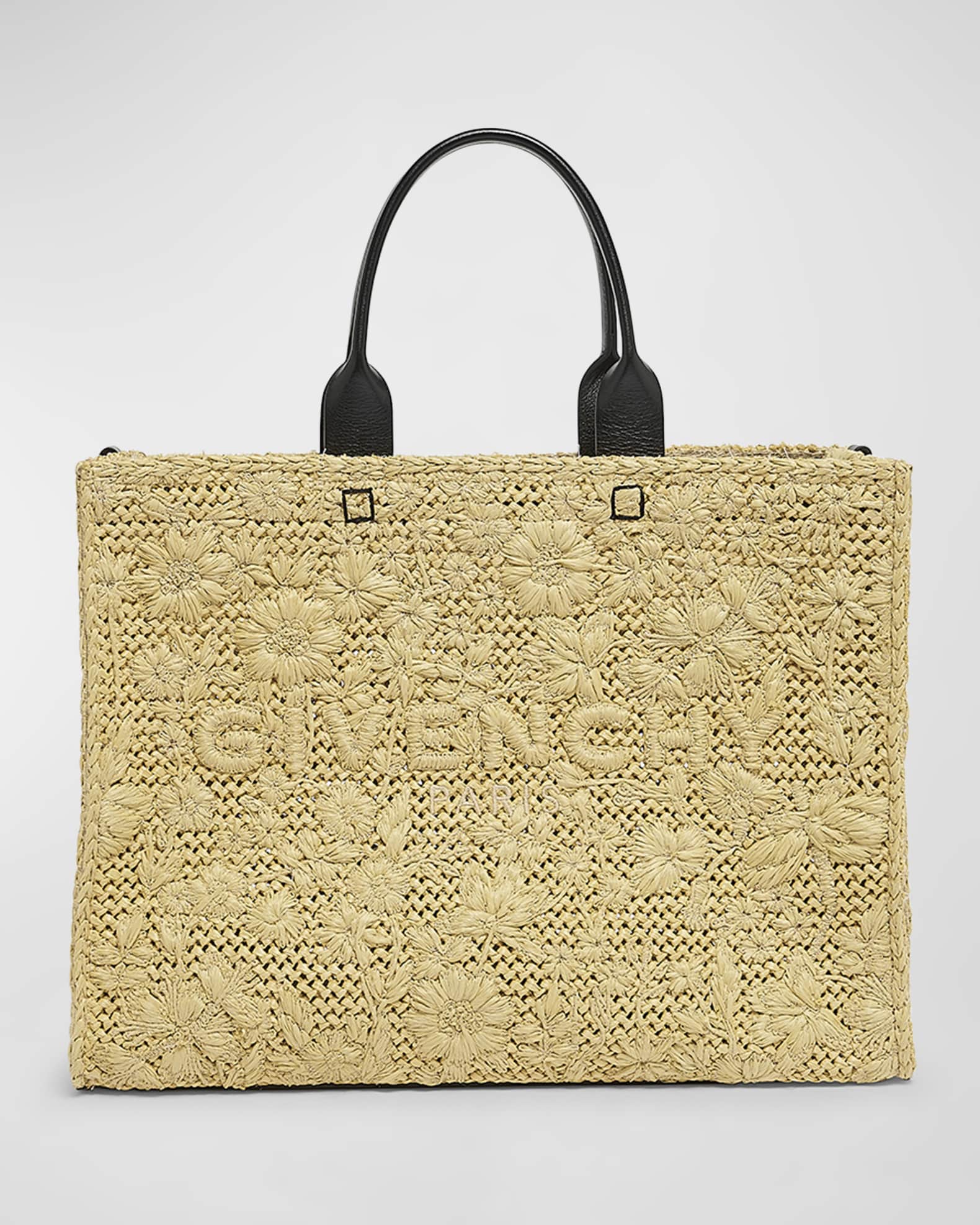 Givenchy G-Tote Medium Shopping Bag with Flower Embroidery | Neiman Marcus