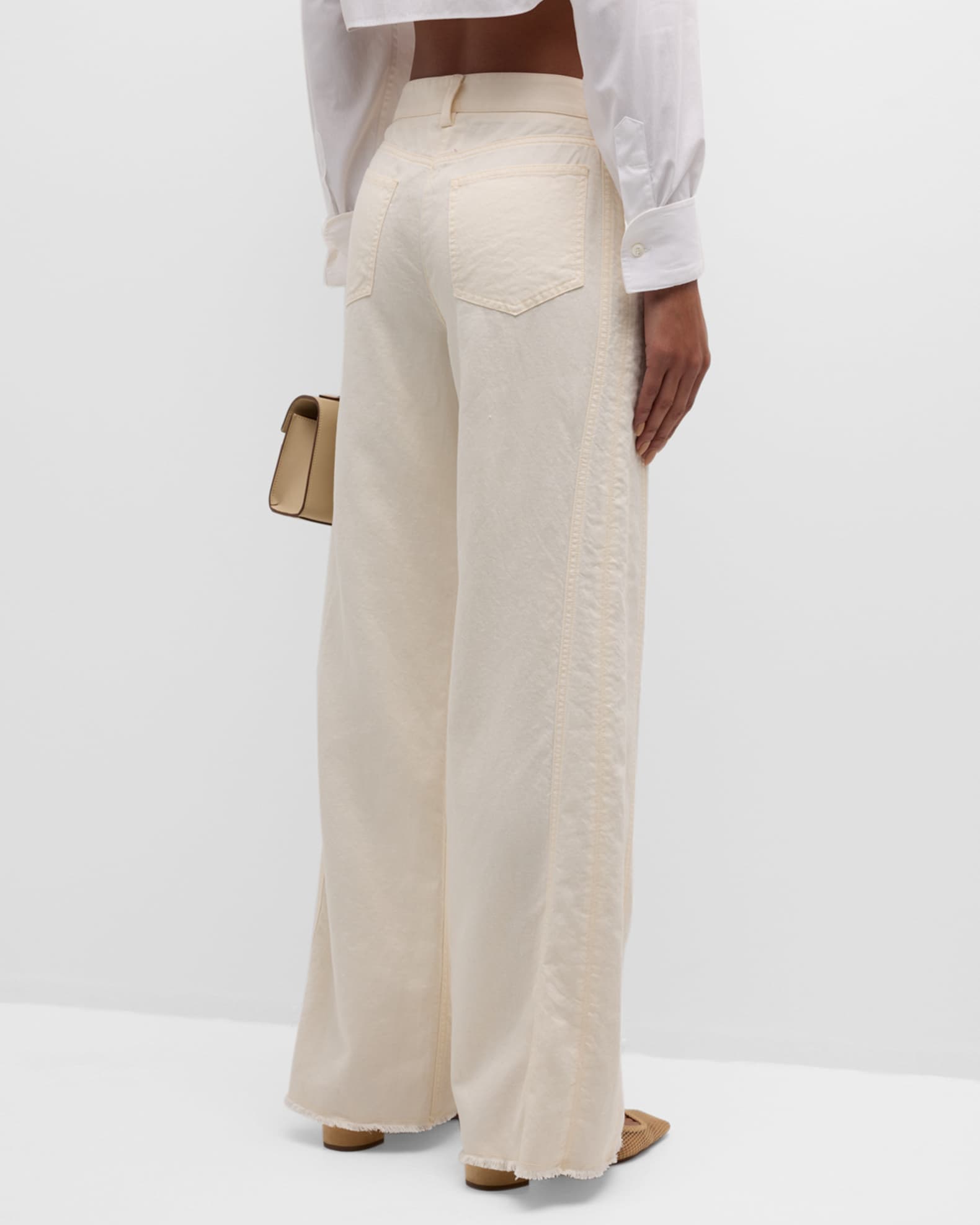 TWP Puddle Cotton Linen Wide-Leg Pants | Neiman Marcus