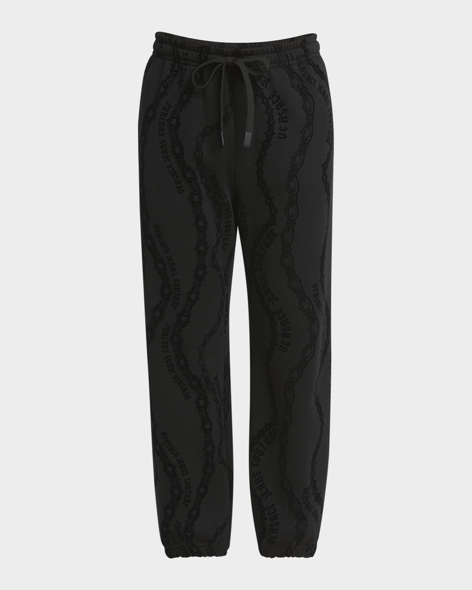 Versace Jeans Couture Men's Chain Print Logo Drawstring Sweatpants ...