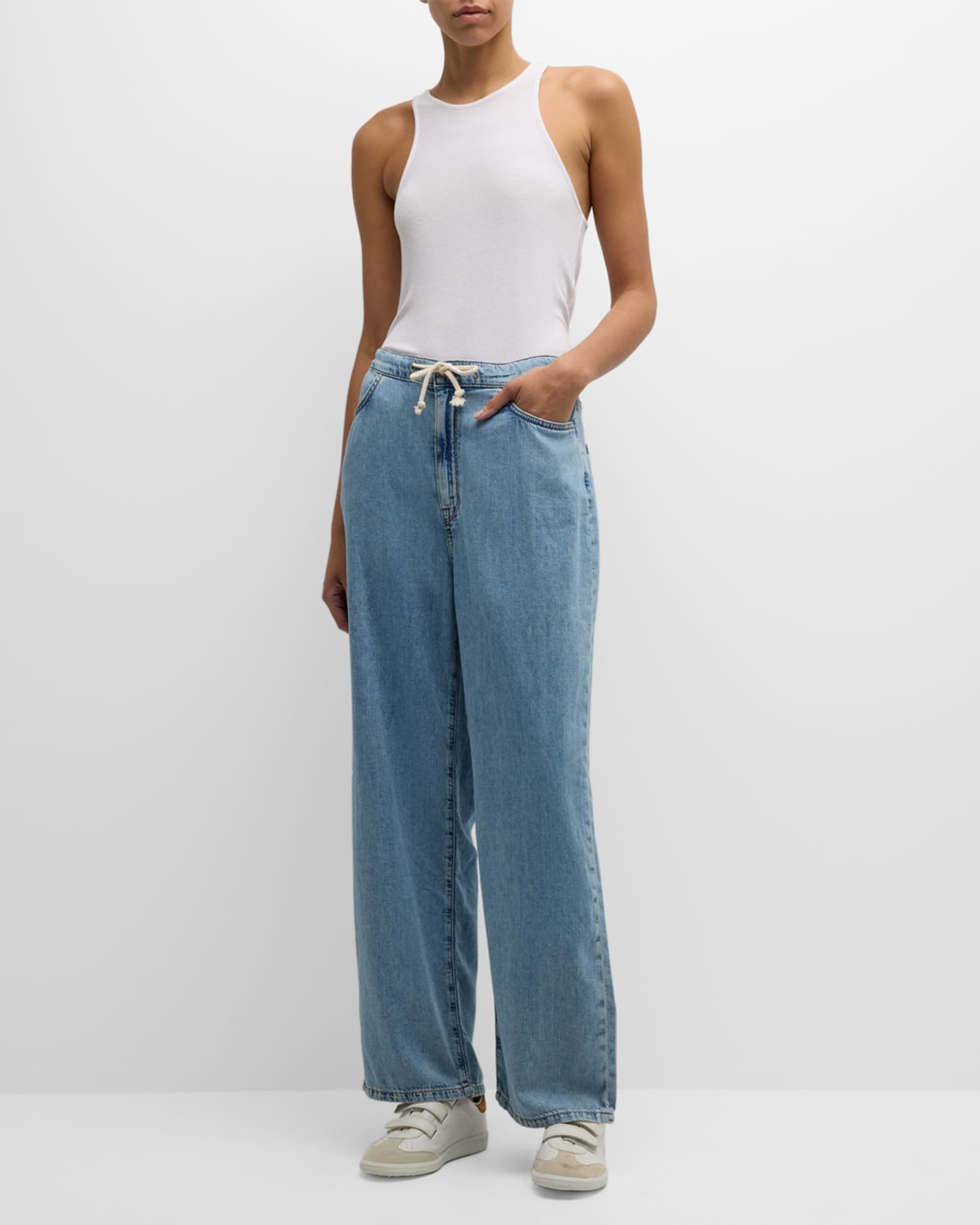 Triarchy Nesta Drawstring Jeans | Neiman Marcus