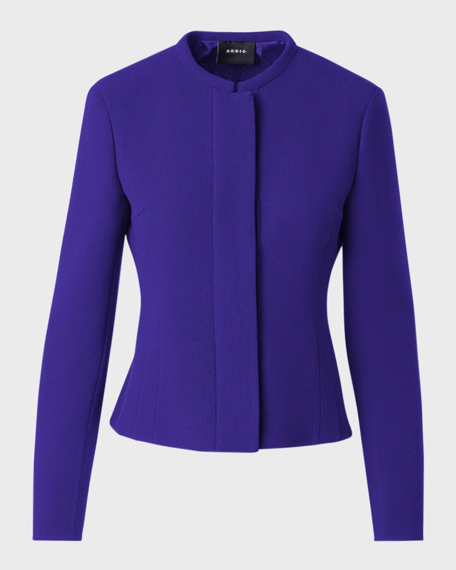 Akris West Wool Crepe Short Jacket | Neiman Marcus