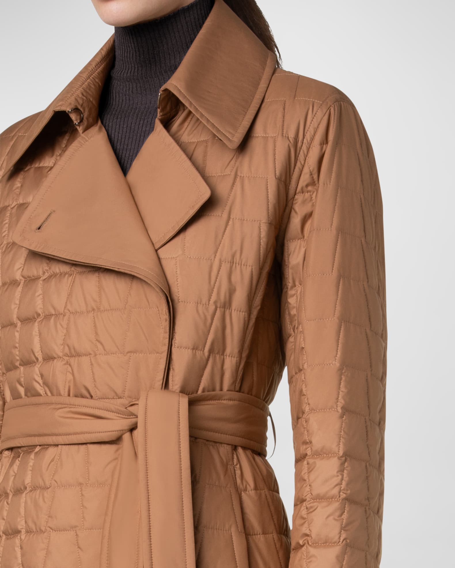 Akris Kody Techno Taffeta Quilted Trench Coat | Neiman Marcus