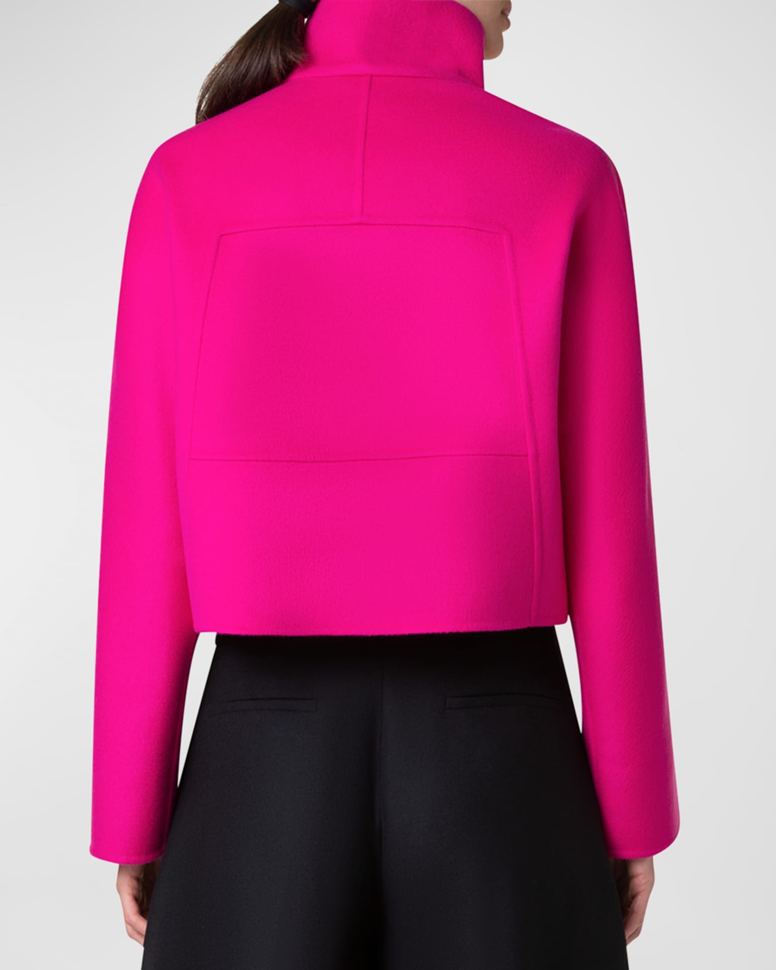 Akris Mimi Double-Face Cashmere Crop Jacket | Neiman Marcus