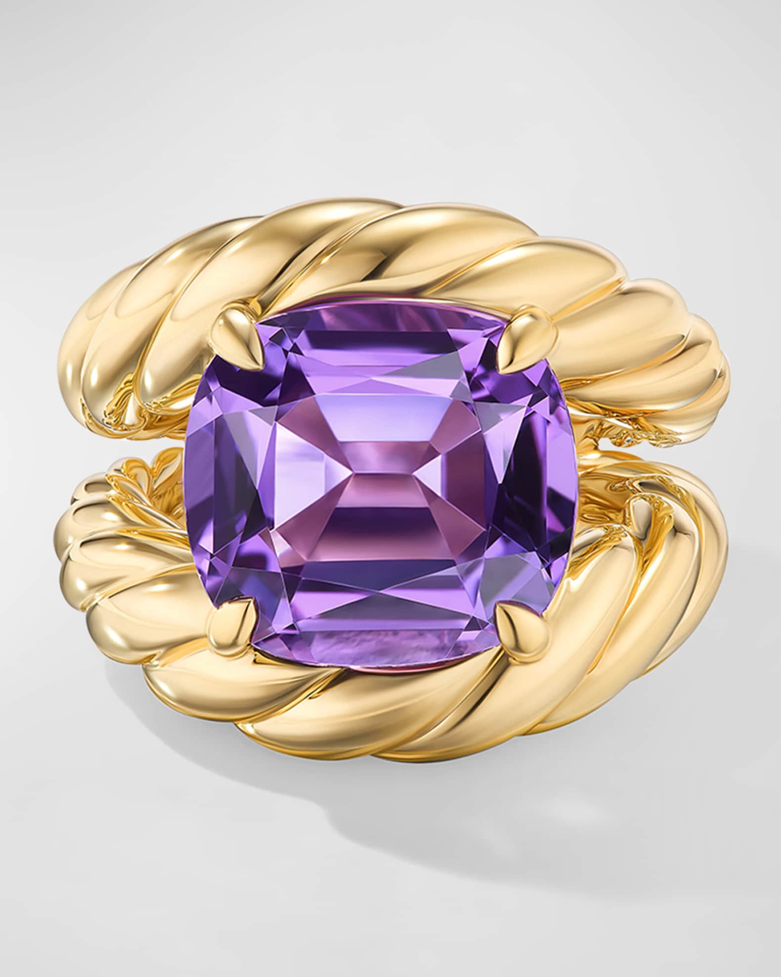 David Yurman Marbella Ring with Gemstone in 18K Gold, 20mm | Neiman Marcus