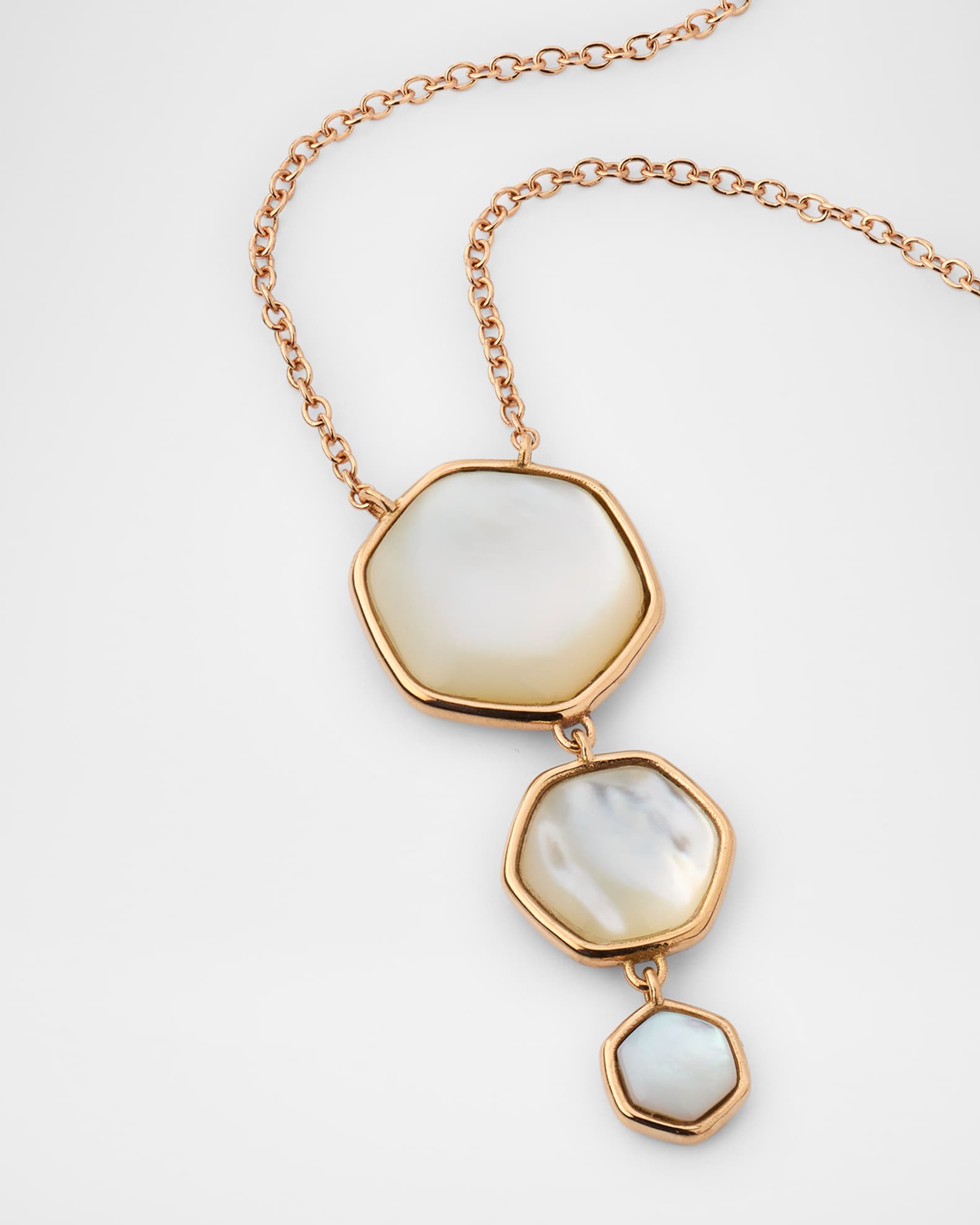Utopia 18K Rose Gold Diamond and Mother-Of-Pearl Pendant Necklace ...
