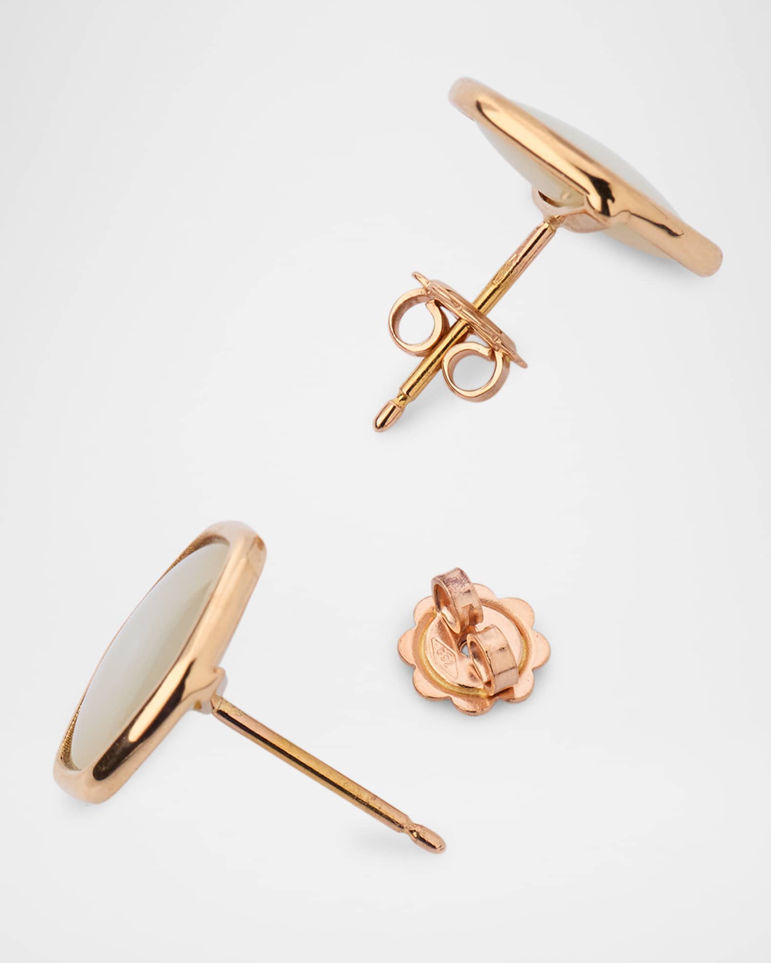 Utopia 18K Rose Gold Mother-Of-Pearl Stud Earrings | Neiman Marcus