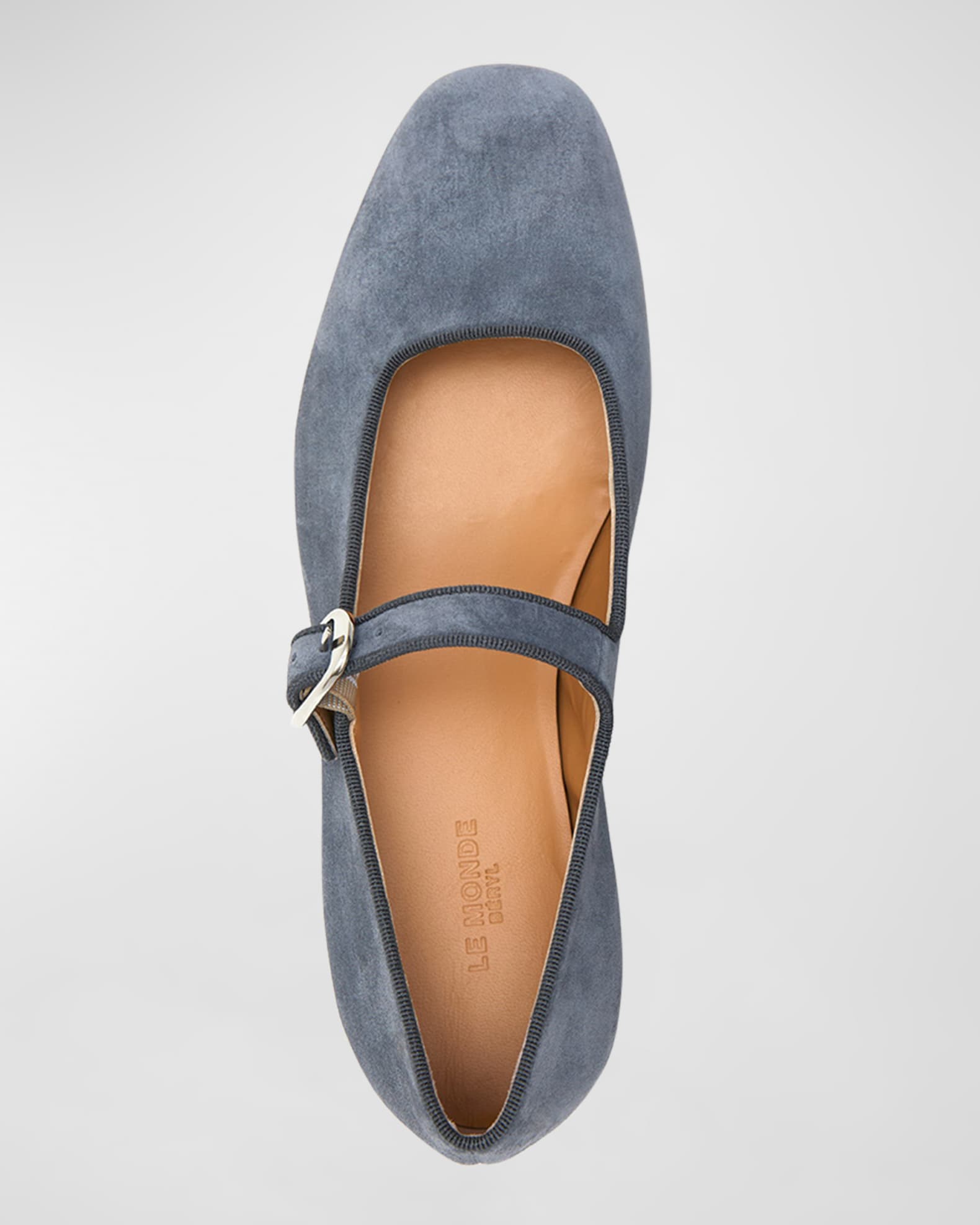 Le Monde Beryl Classic Suede Mary Jane Ballerina Flats | Neiman Marcus
