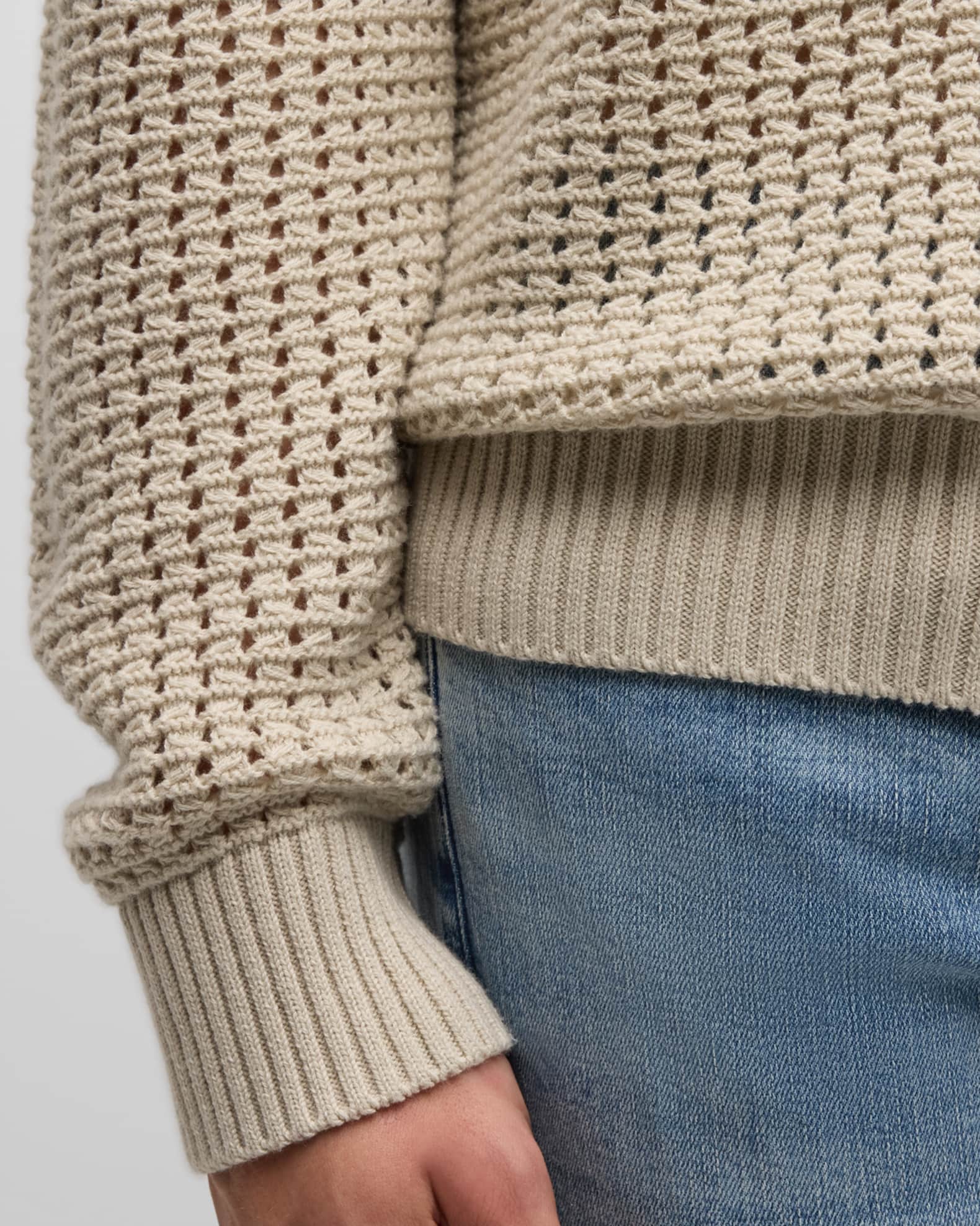FRAME Men's Open Weave Sweater | Neiman Marcus
