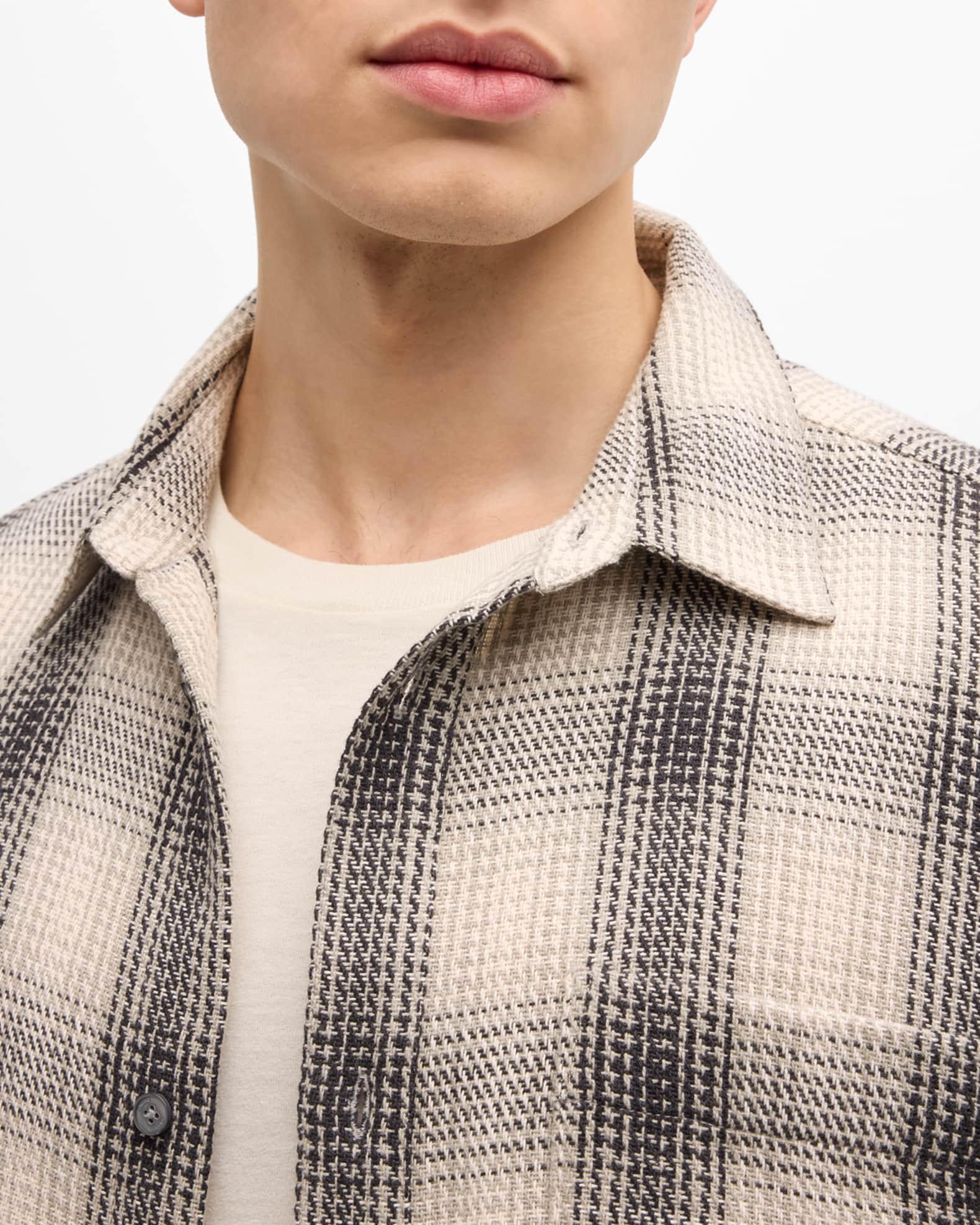 FRAME Men's Baja Plaid Overshirt | Neiman Marcus