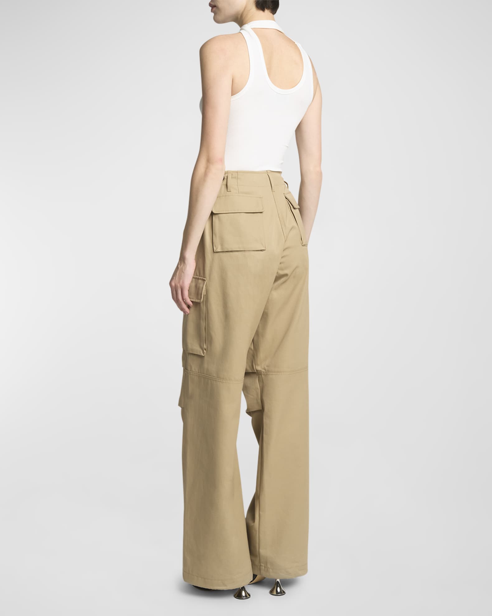 Coperni Mid-Rise Wide-Leg Cargo Pants | Neiman Marcus