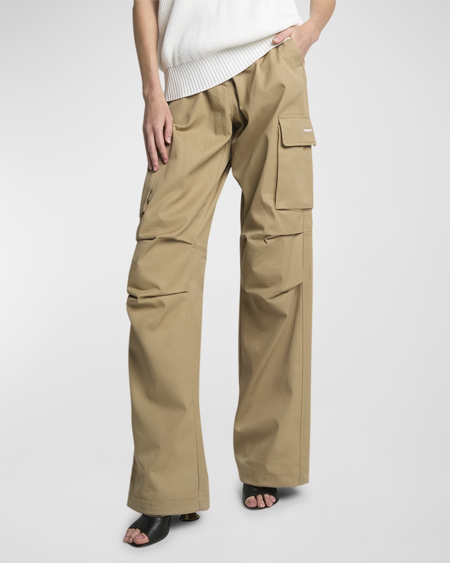Coperni Mid-Rise Wide-Leg Cargo Pants | Neiman Marcus