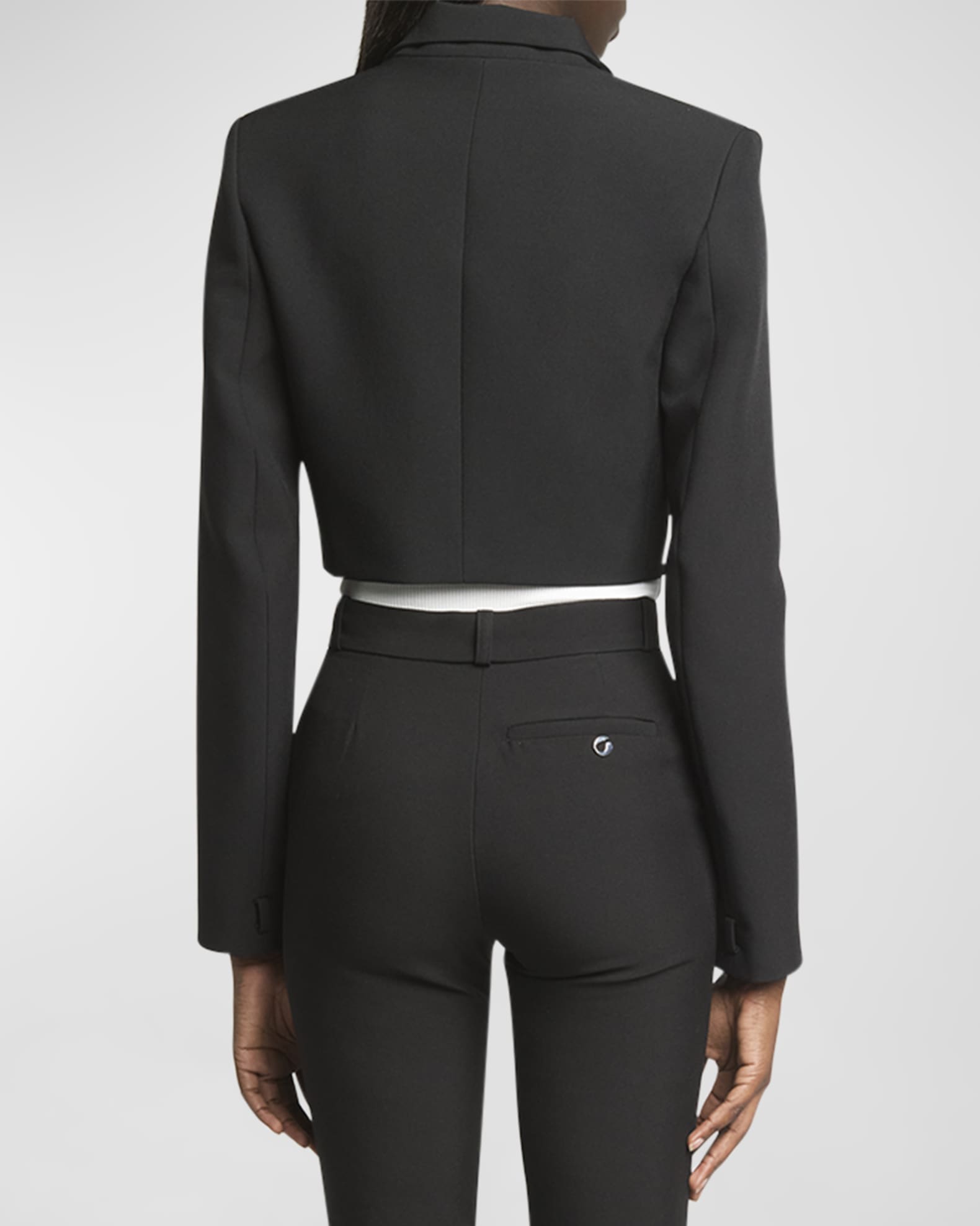 Coperni Single-Breasted Crop Tailored Jacket | Neiman Marcus