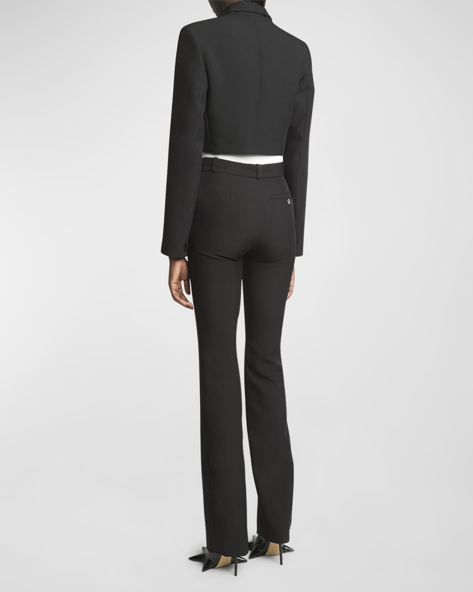 Coperni Single-Breasted Crop Tailored Jacket | Neiman Marcus