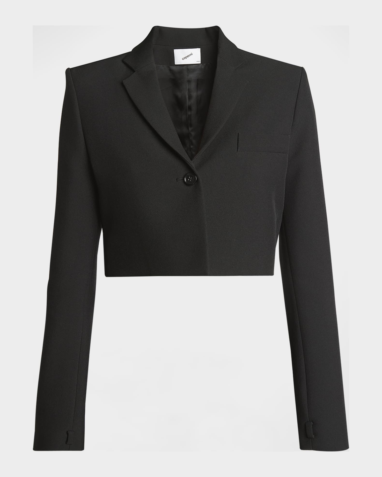 Coperni Single-Breasted Crop Tailored Jacket | Neiman Marcus