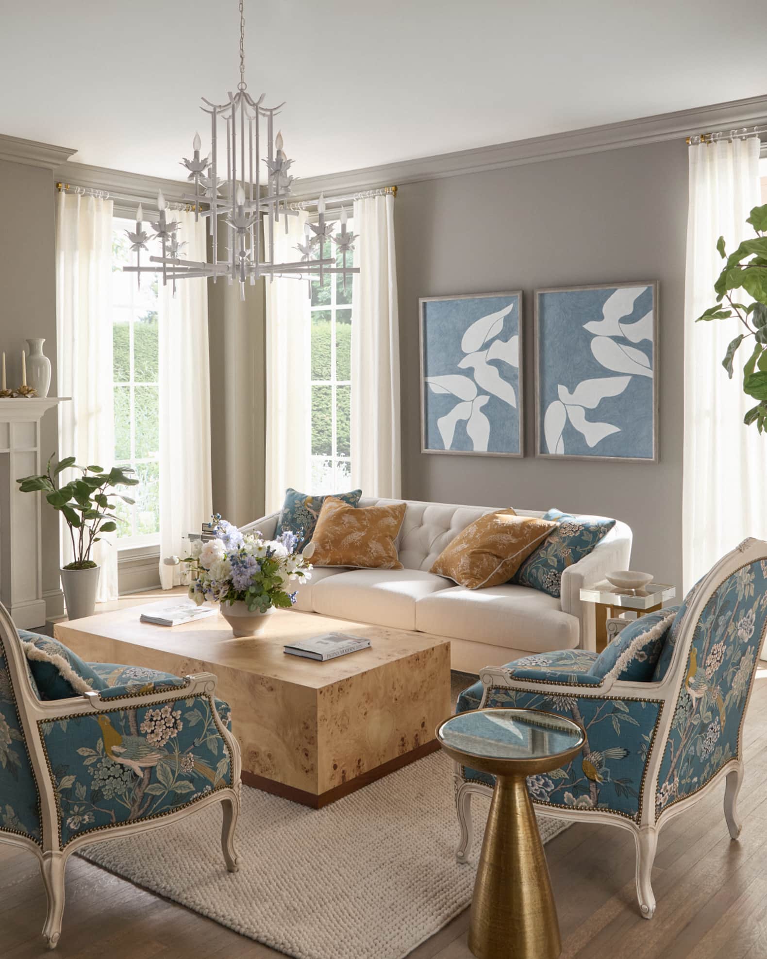 M by Hooker Furnishings Auberon Burl Coffee Table | Neiman Marcus