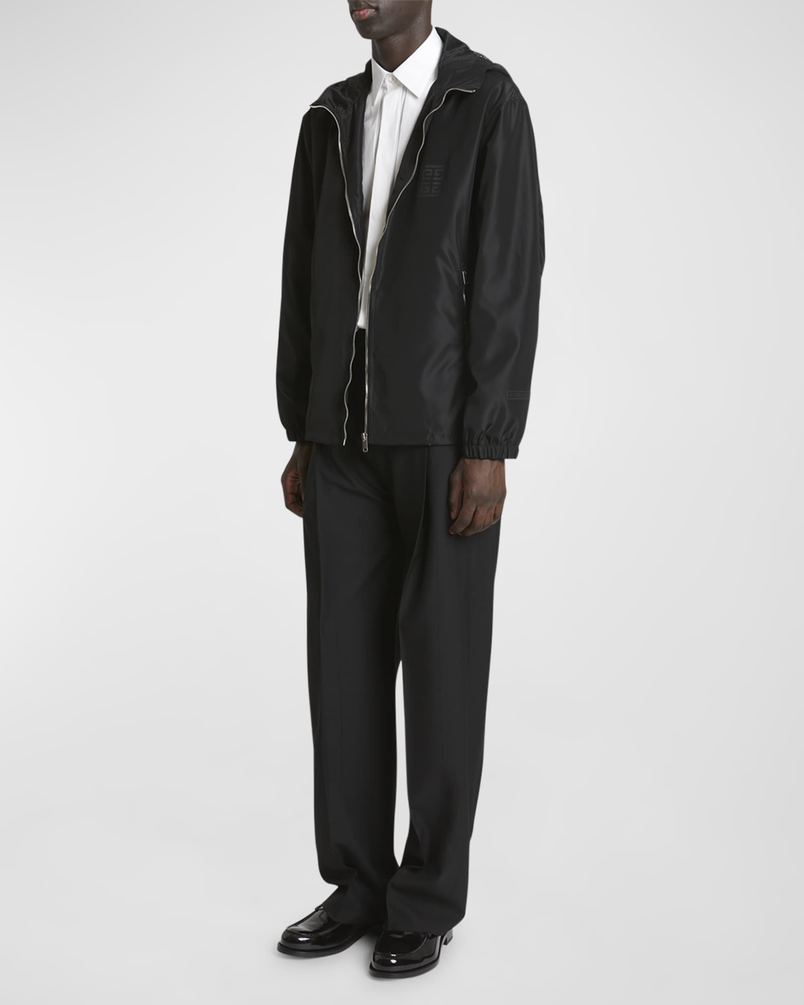 Givenchy Men's 4G Jacquard Wind-Resistant Jacket | Neiman Marcus