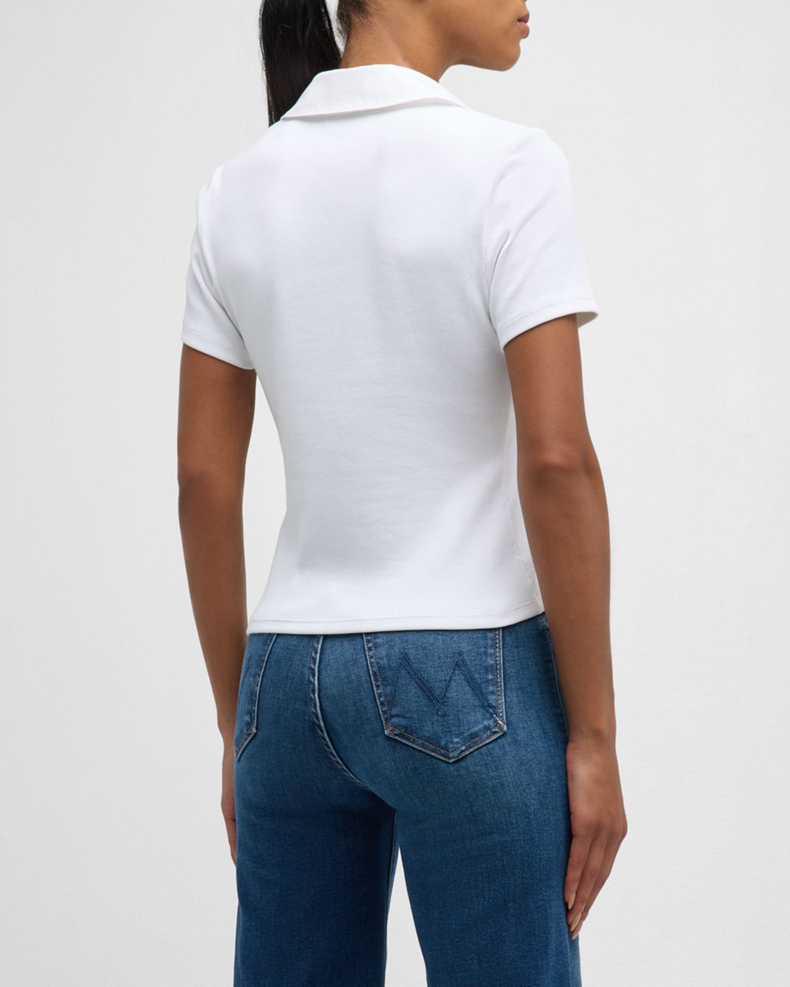 Veronica Beard Kearney Short-Sleeve Polo Top | Neiman Marcus