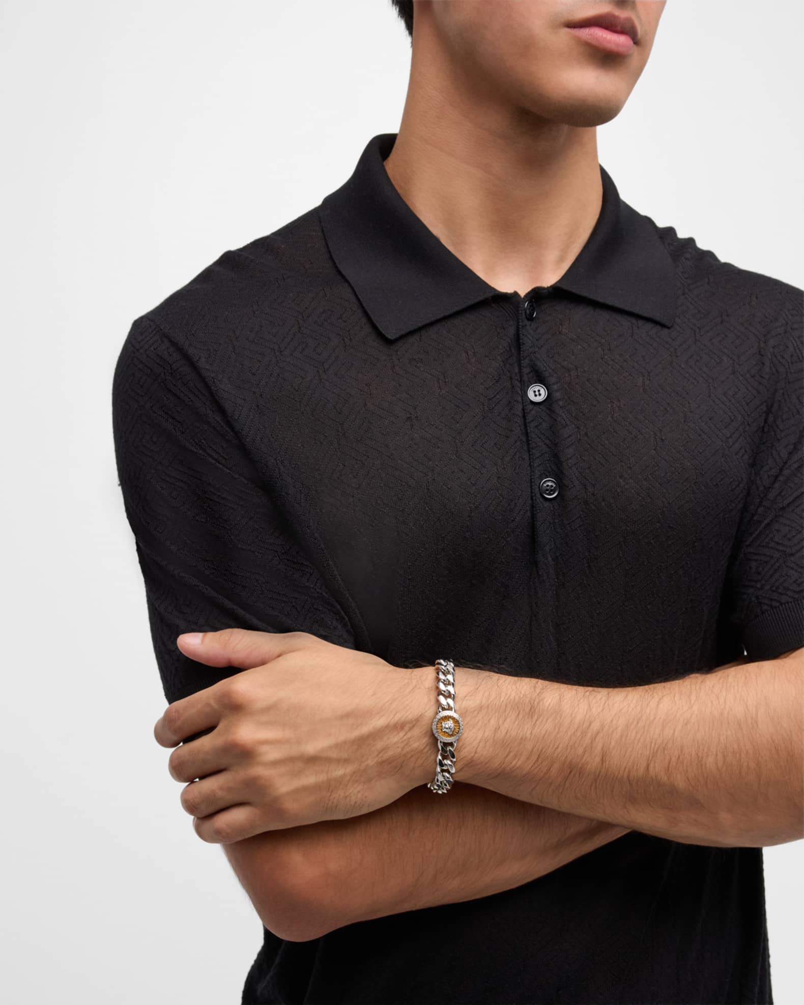 Versace Men's Metal Medusa Chain Bracelet | Neiman Marcus