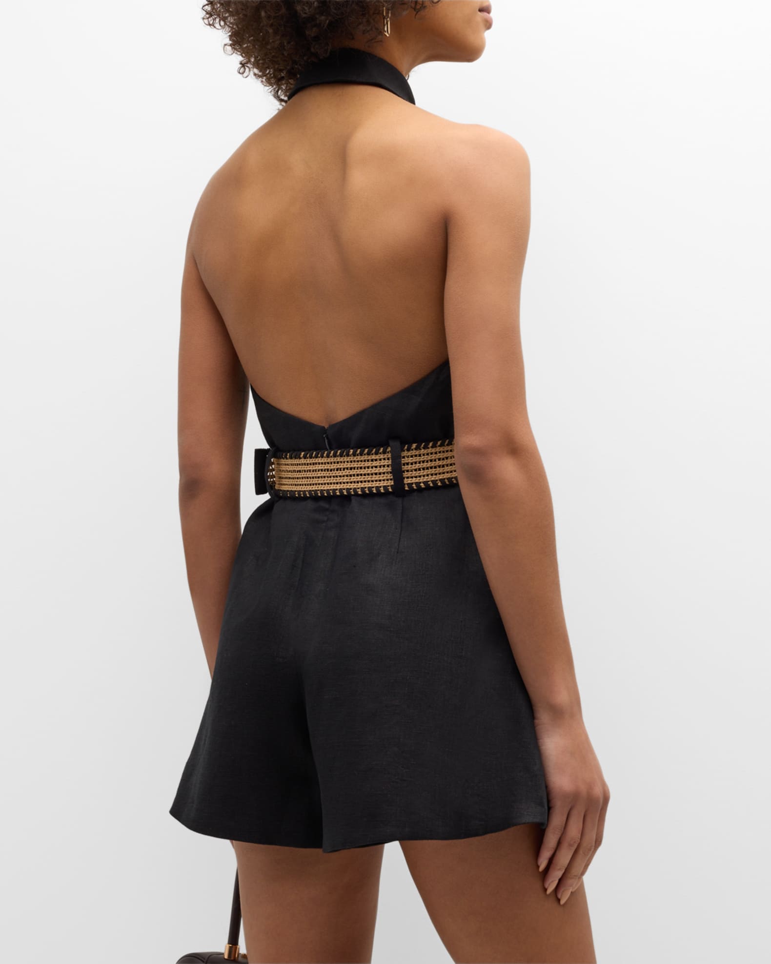 Zimmermann August Belted Halter Playsuit | Neiman Marcus