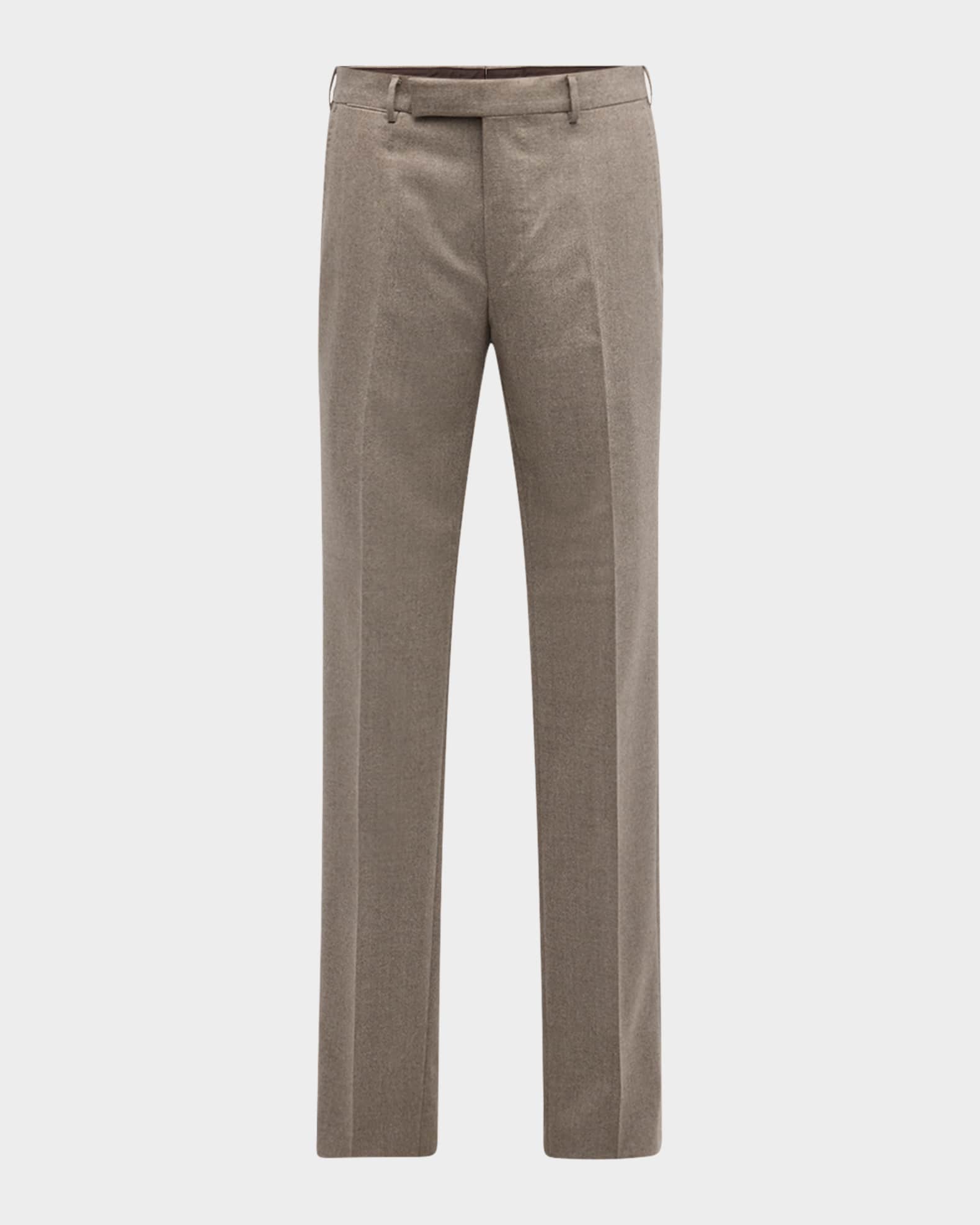 ZEGNA Men's Pure Wool Flat-Front Pants | Neiman Marcus