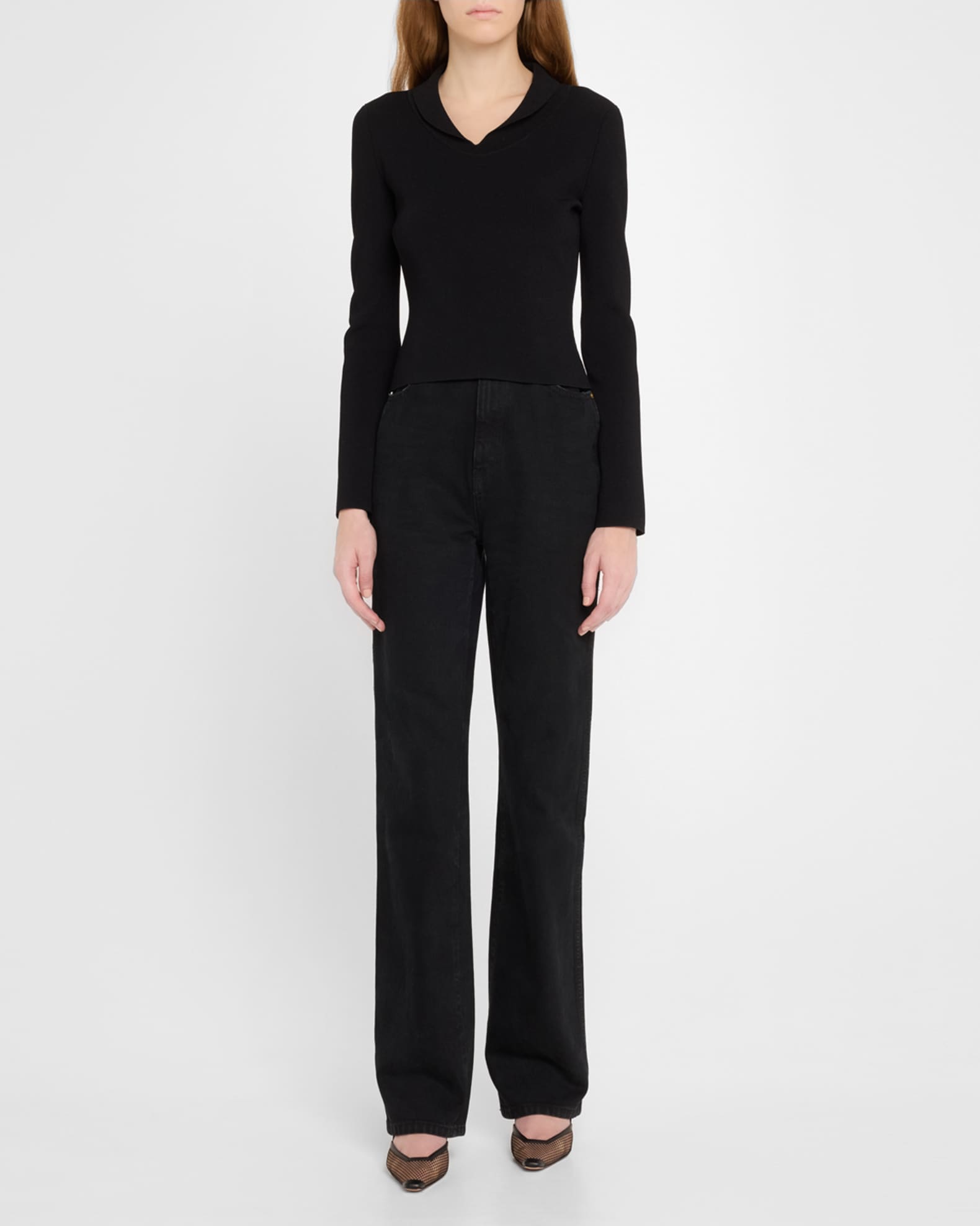 Piferi Mesh Net Kitten Slingback Pumps | Neiman Marcus