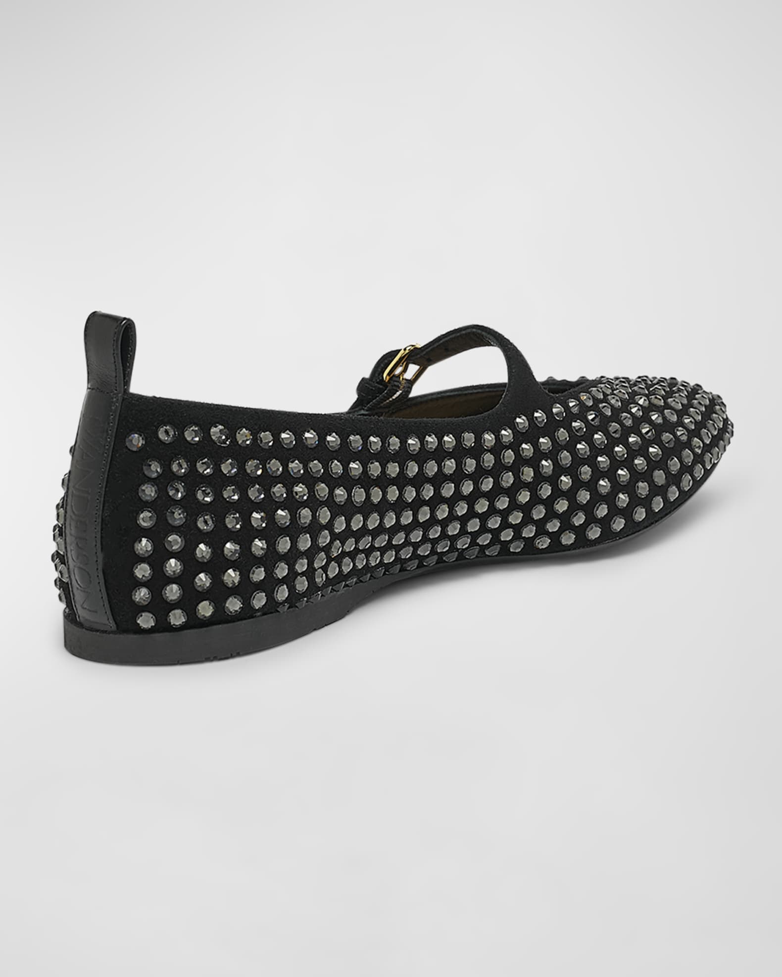JW Anderson Strass Suede Mary Jane Ballerina Flats | Neiman Marcus