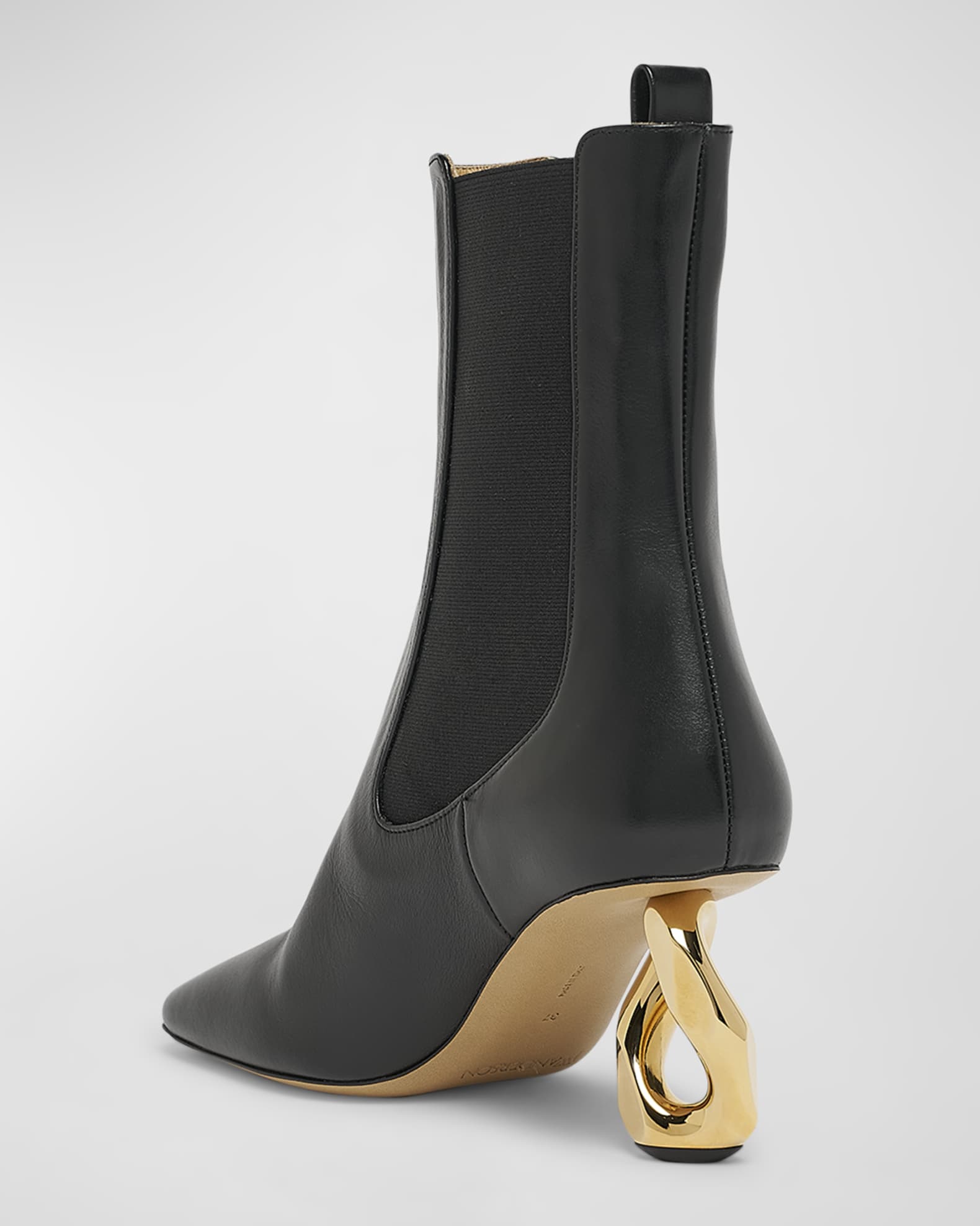 JW Anderson Leather Chain-Heel Chelsea Ankle Boots | Neiman Marcus