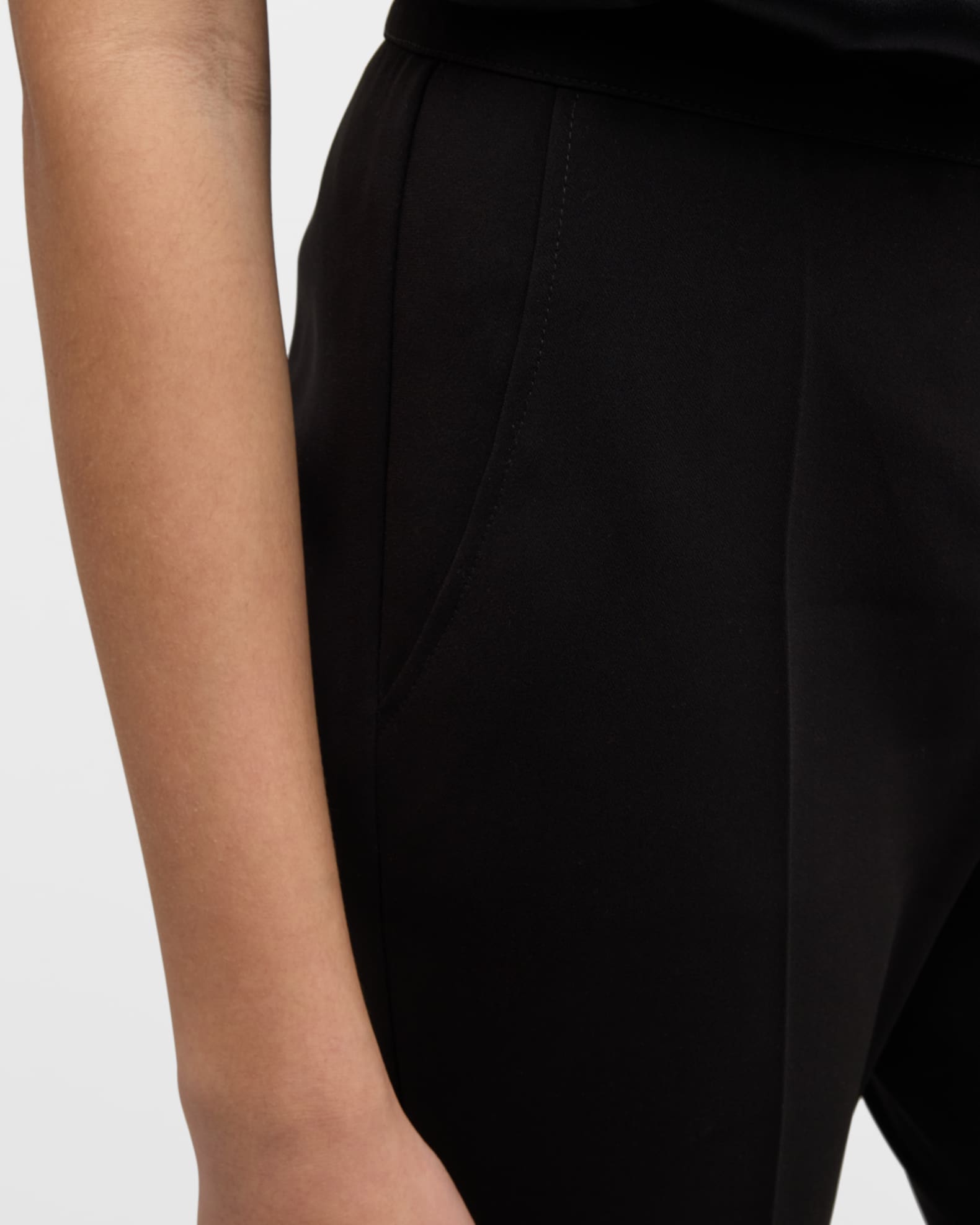 Maison Common Mid-Rise Straight-Leg Travel Safe Pants | Neiman Marcus