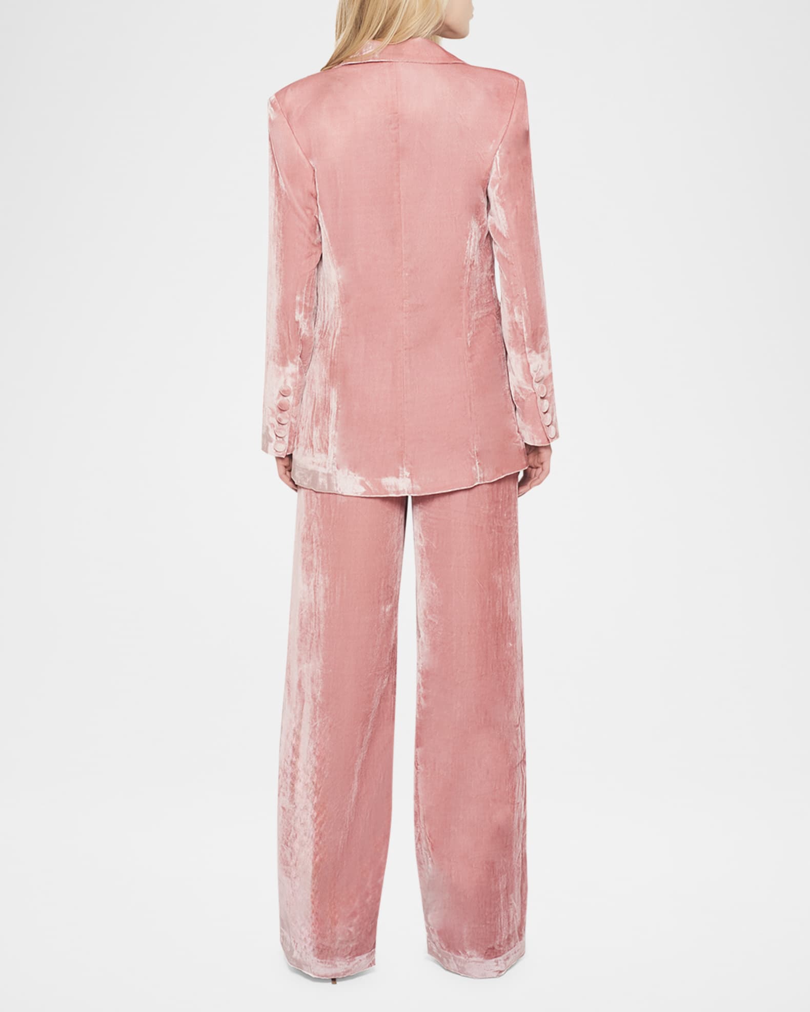 AS by DF Fiona Velvet Straight-Leg Trousers | Neiman Marcus