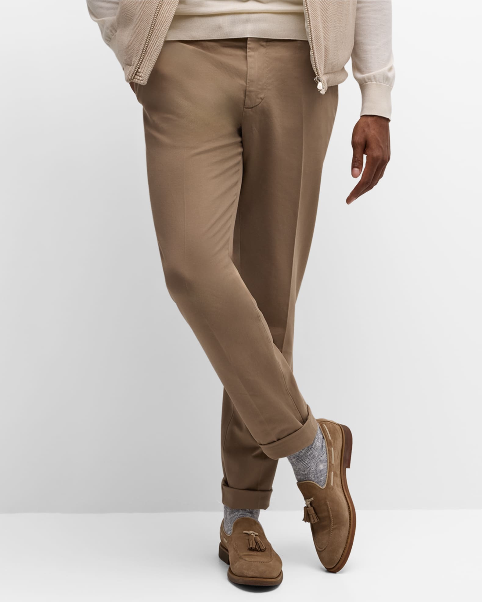 Brunello Cucinelli Men's Straight Leg Italian Fit Pants | Neiman Marcus