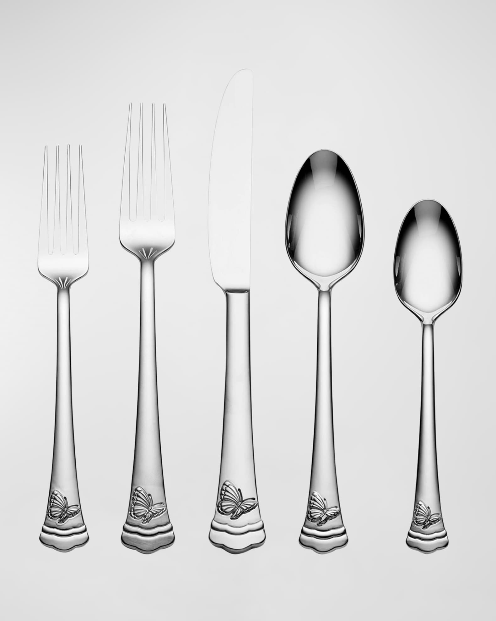 Lenox Butterfly Meadow II Mirror 65-Piece Flatware Set | Neiman Marcus