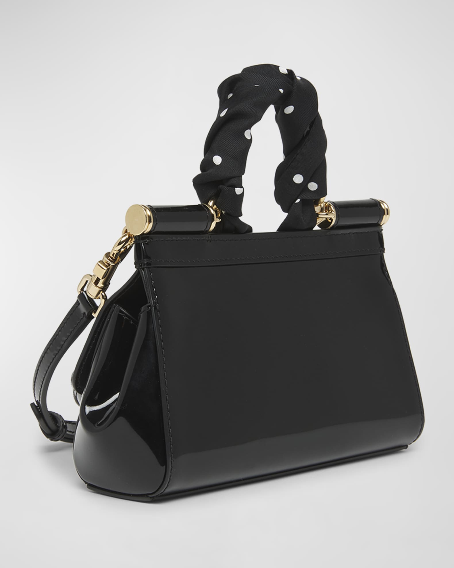 Dolce&Gabbana Sicily East-West Top-Handle Bag with Polka-Dot Scarf ...
