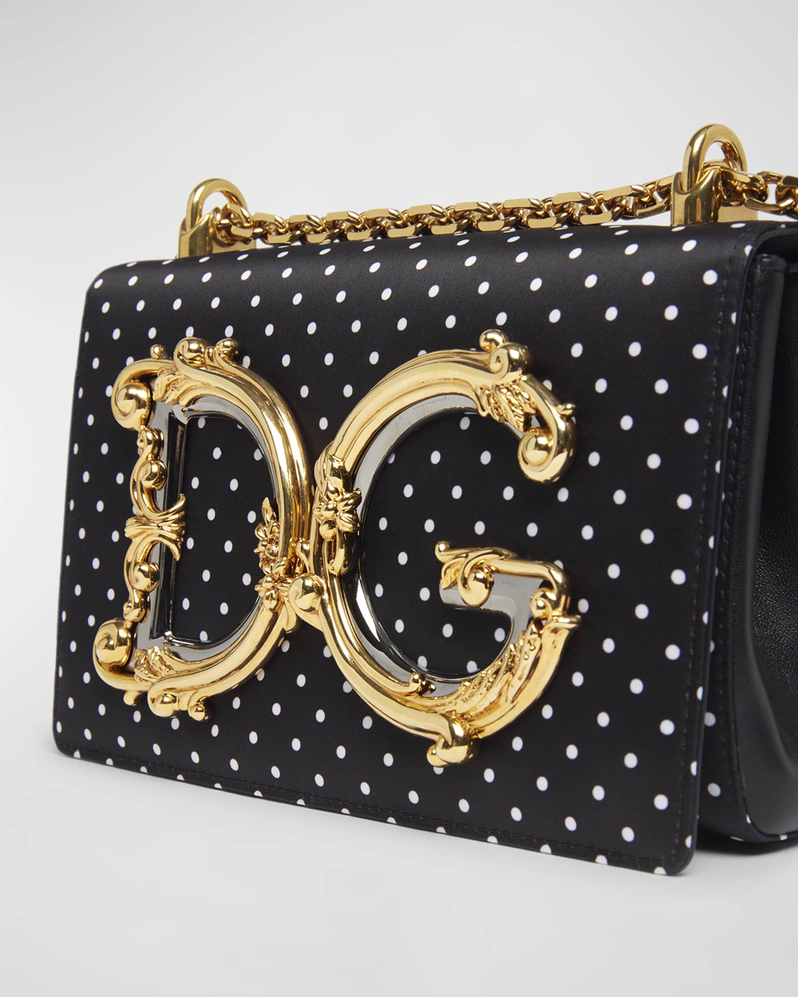 Dolce&Gabbana DG Baroque Small Polka Dot Crossbody Bag | Neiman Marcus