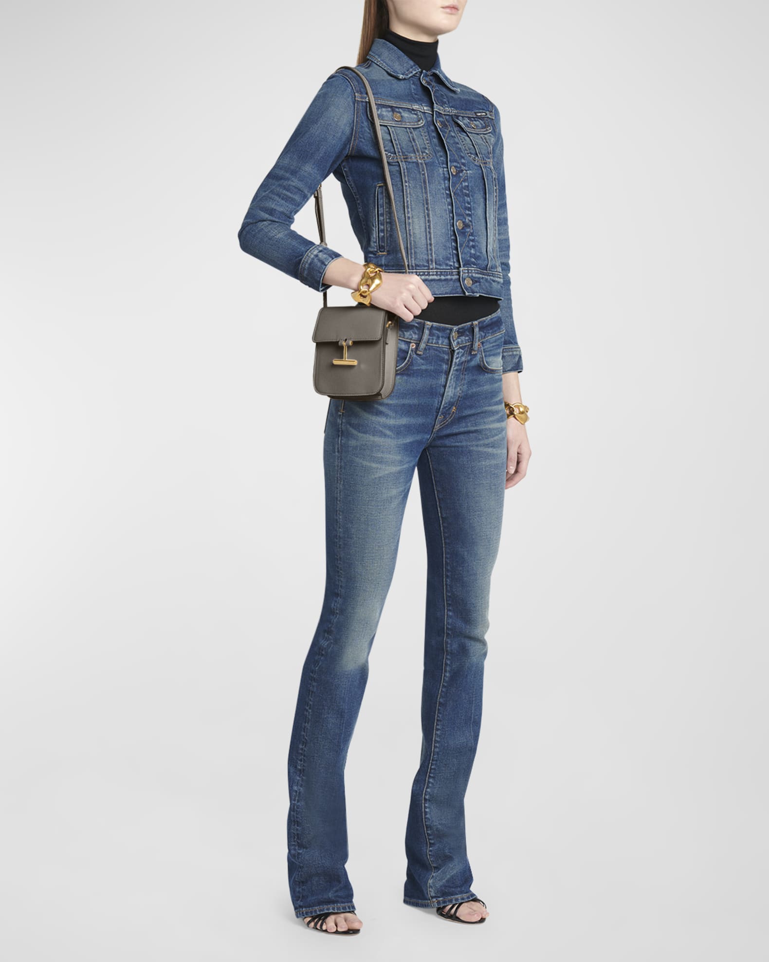 TOM FORD Tara Mini Crossbody Bag in Grain Leather | Neiman Marcus