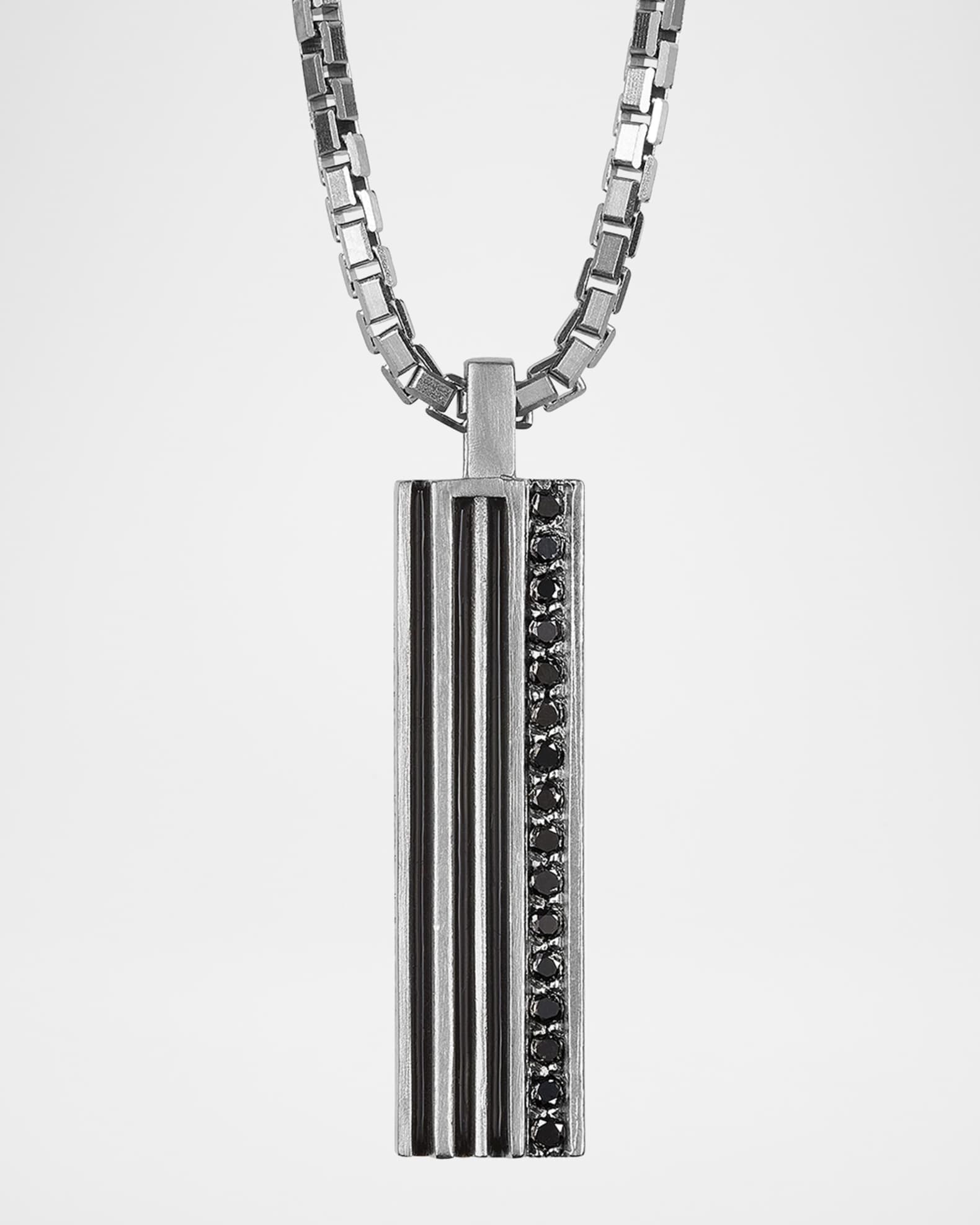 Marco Dal Maso Men's Acies Wide Triple Black Pendant Necklace | Neiman ...