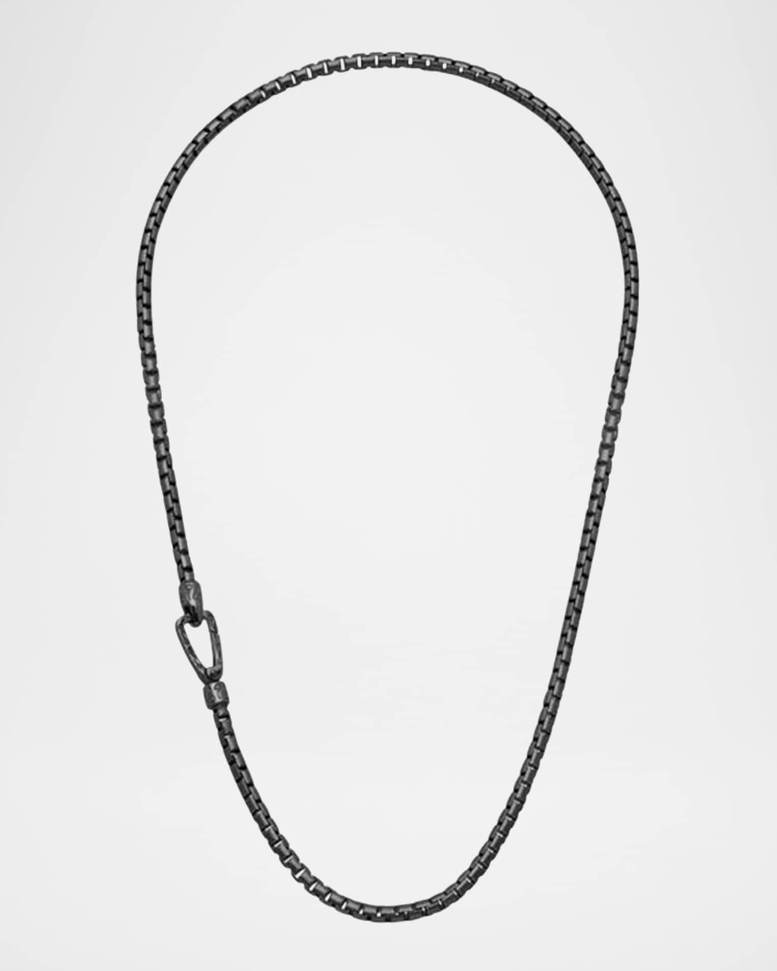 Marco Dal Maso Men's Ulysses Box Chain Necklace in Silver, 52mm ...