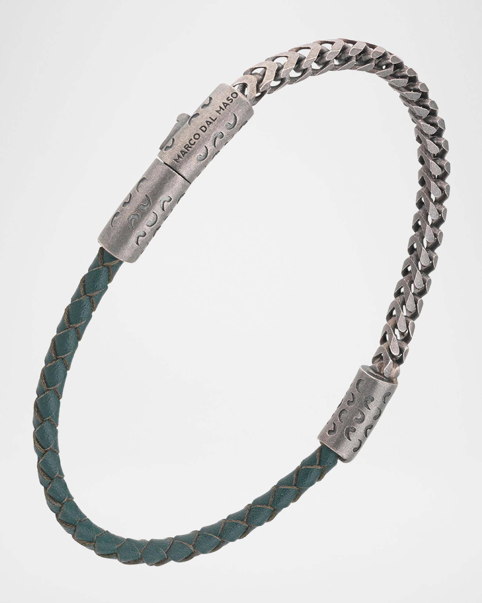 Marco Dal Maso Men's Lash Sterling Silver and Leather Bracelet | Neiman ...