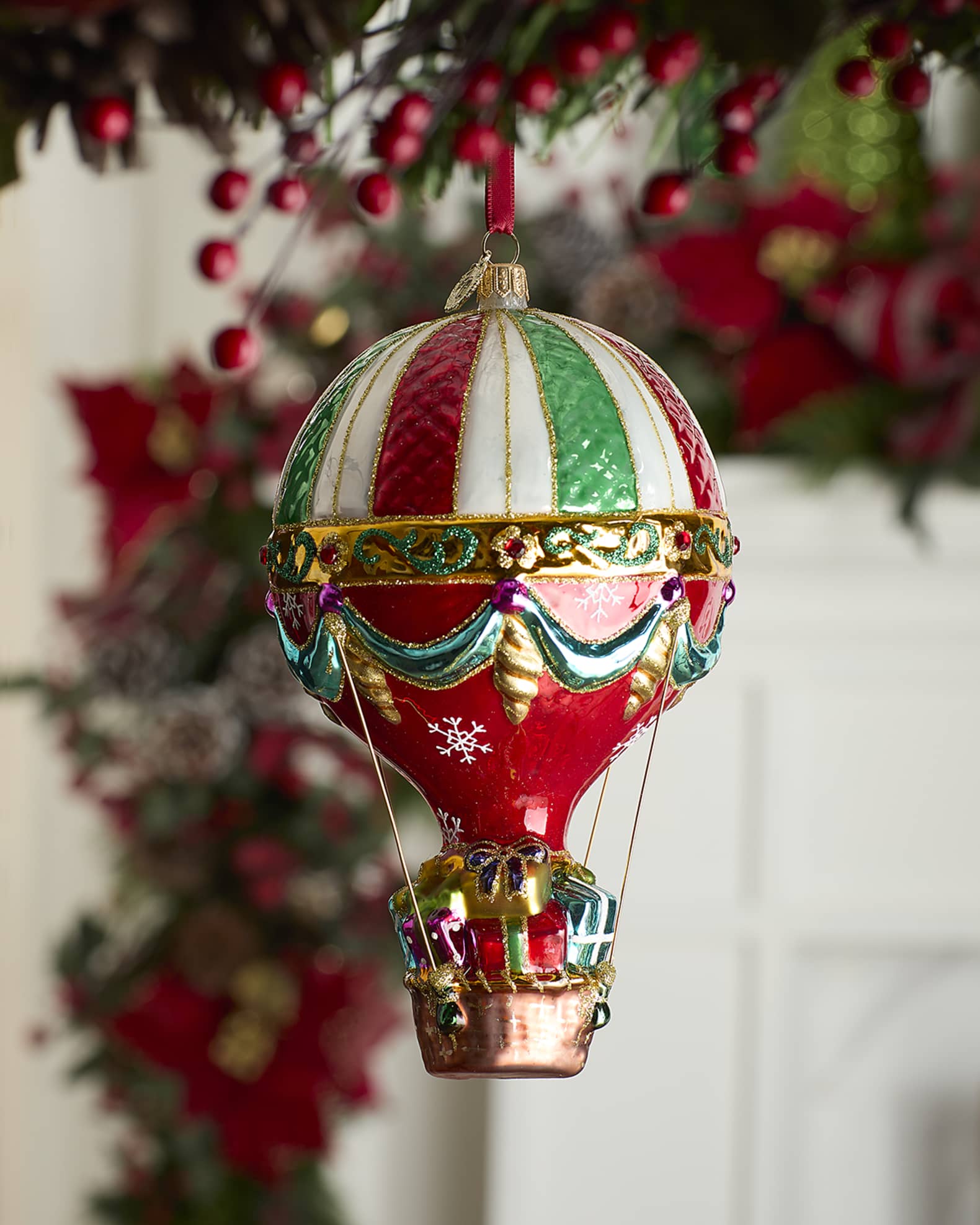 John Huras Hot Air Balloon Christmas Ornament | Neiman Marcus