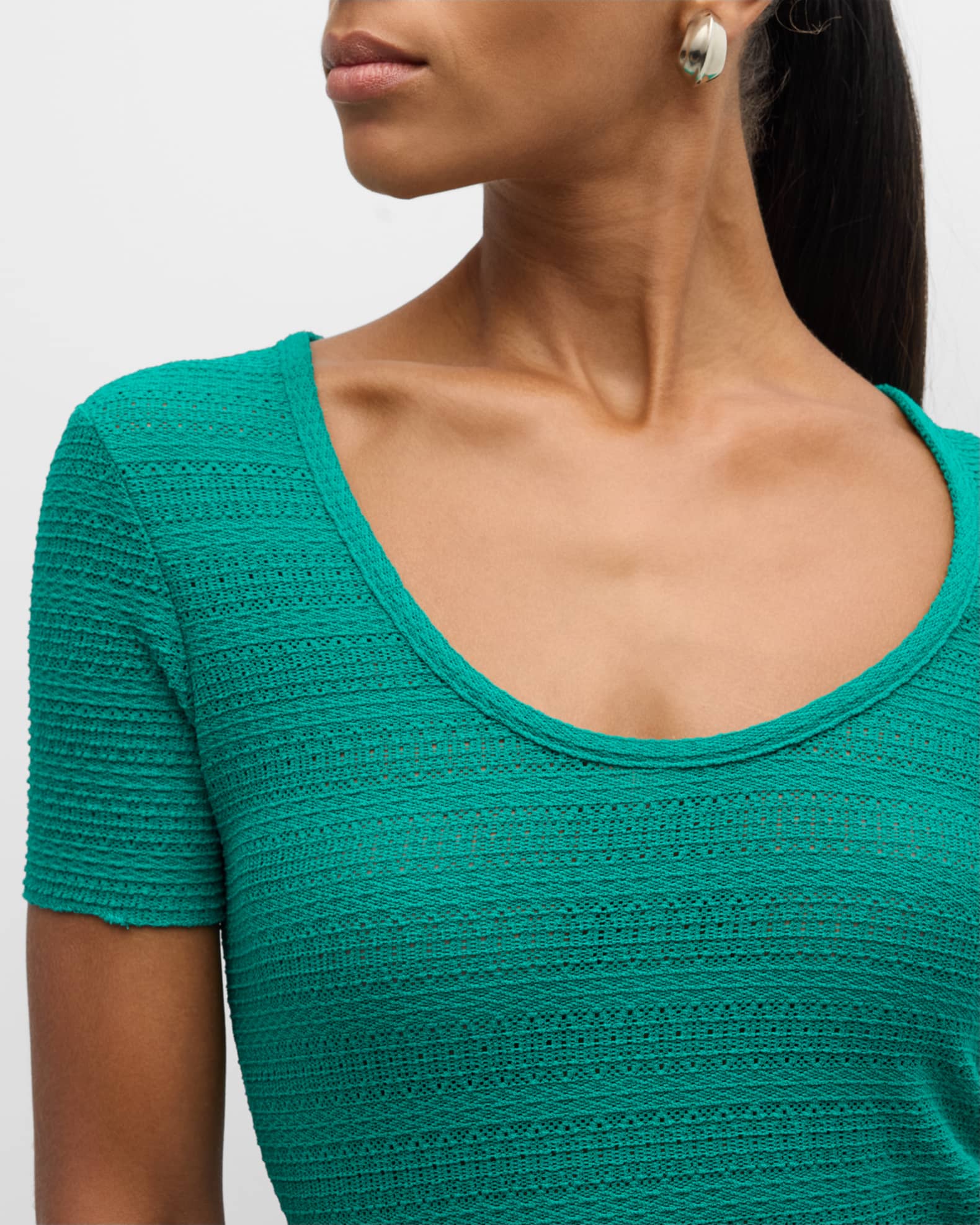 Rag & Bone Julia Scoop-Neck Tee | Neiman Marcus
