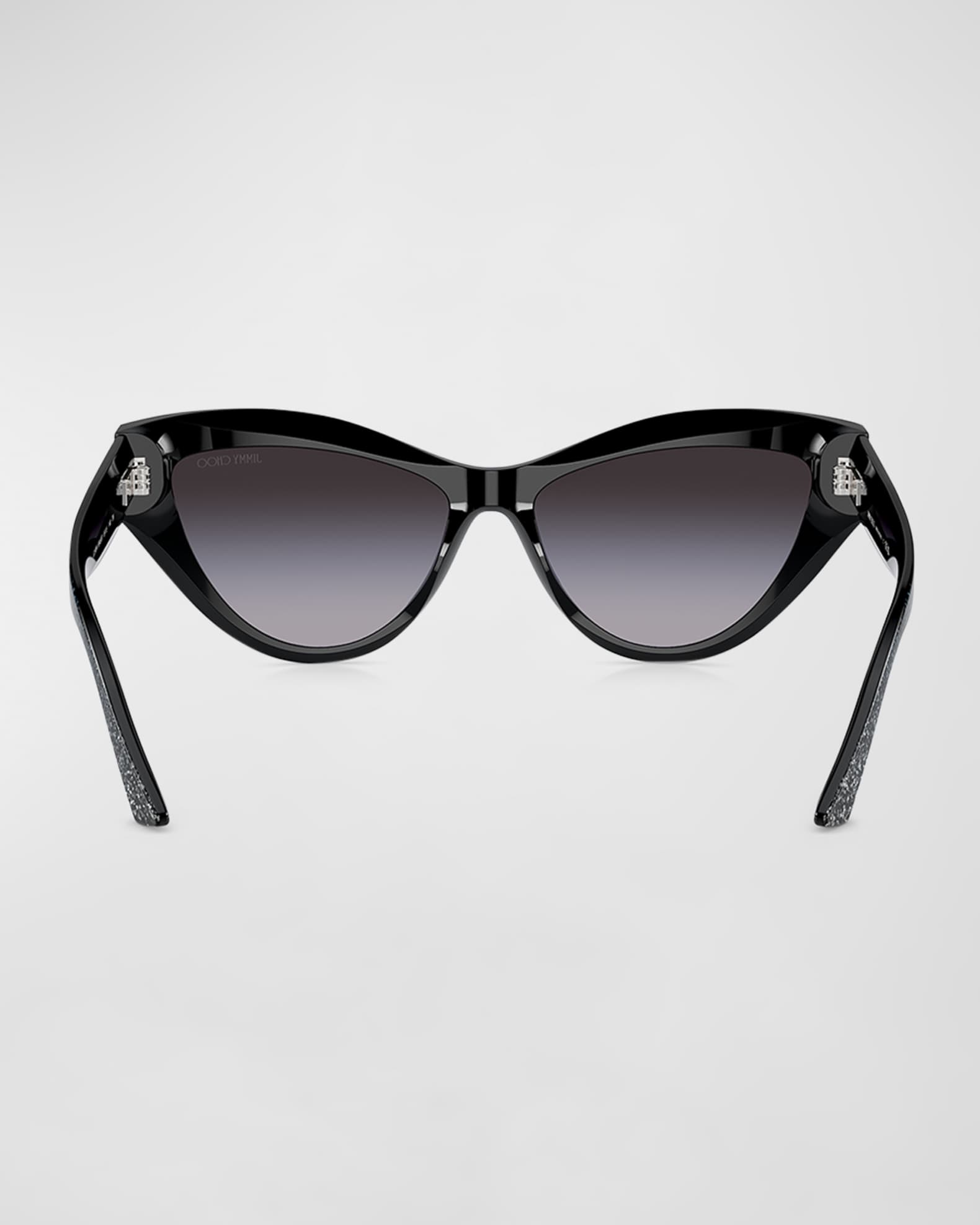 Jimmy Choo Glittery Acetate Cat-Eye Sunglasses | Neiman Marcus