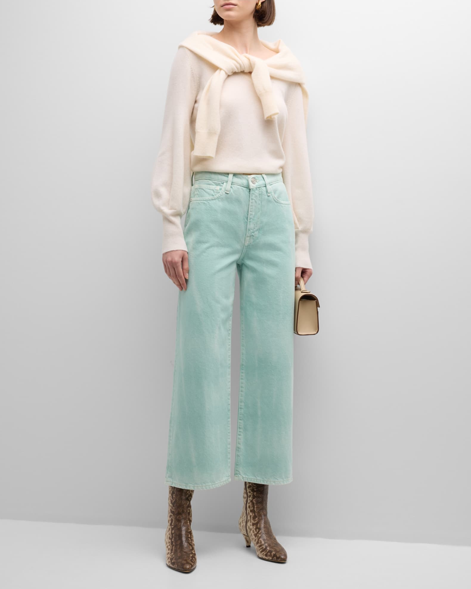 FRAME Le Jane Wide Crop Jeans | Neiman Marcus