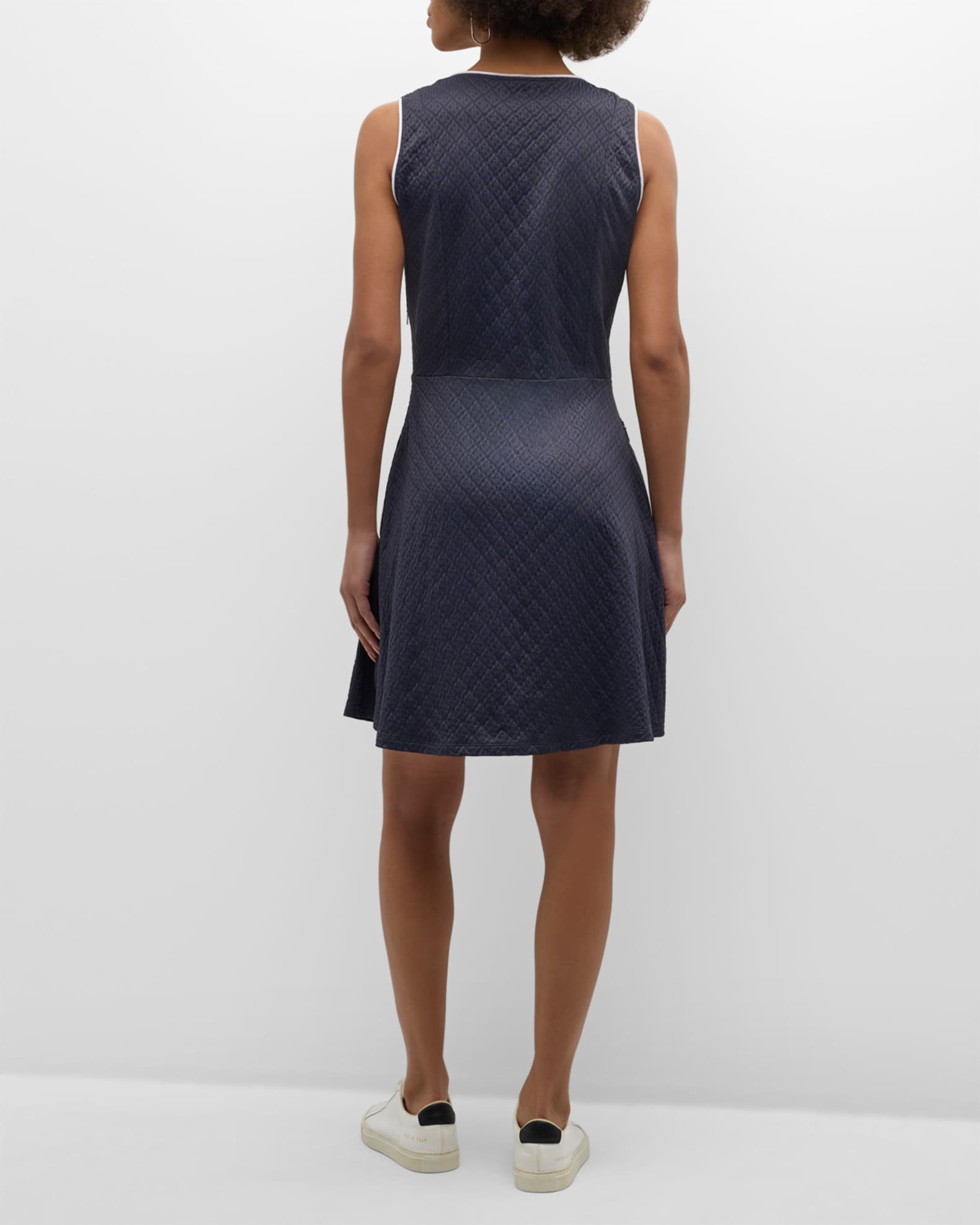 Bogner Floral Logo Jacquard Jersey Technical Dress | Neiman Marcus